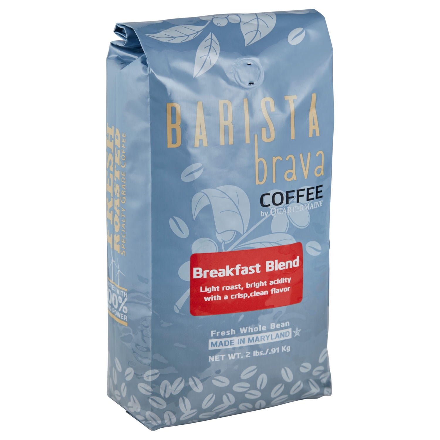 Barista Brava by Quartermaine Whole Bean Coffee, Breakfast Blend (32 oz ...
