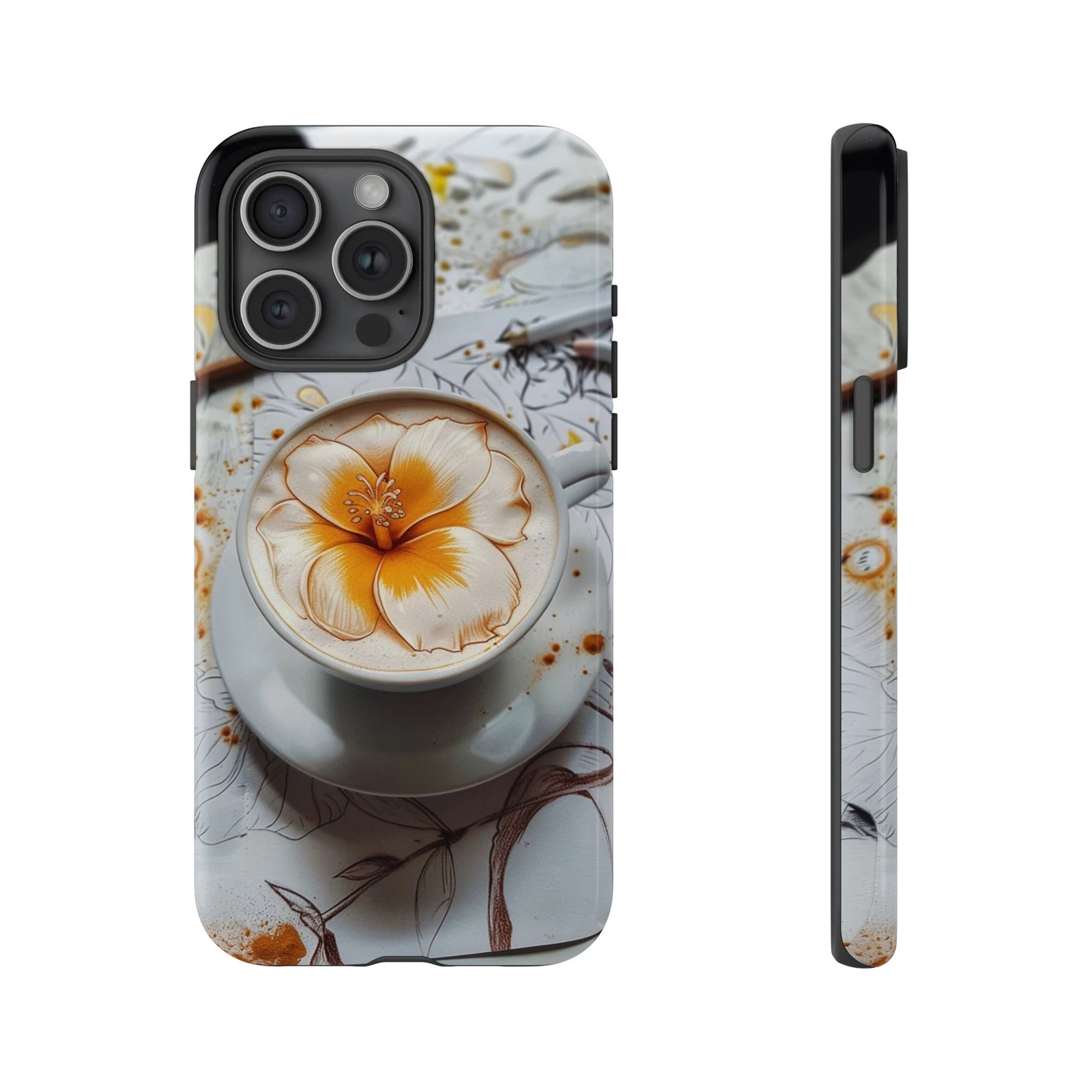 Barista Flower Latte Art in a Cafe Coffee Phone Case with iPhone 17 to ...