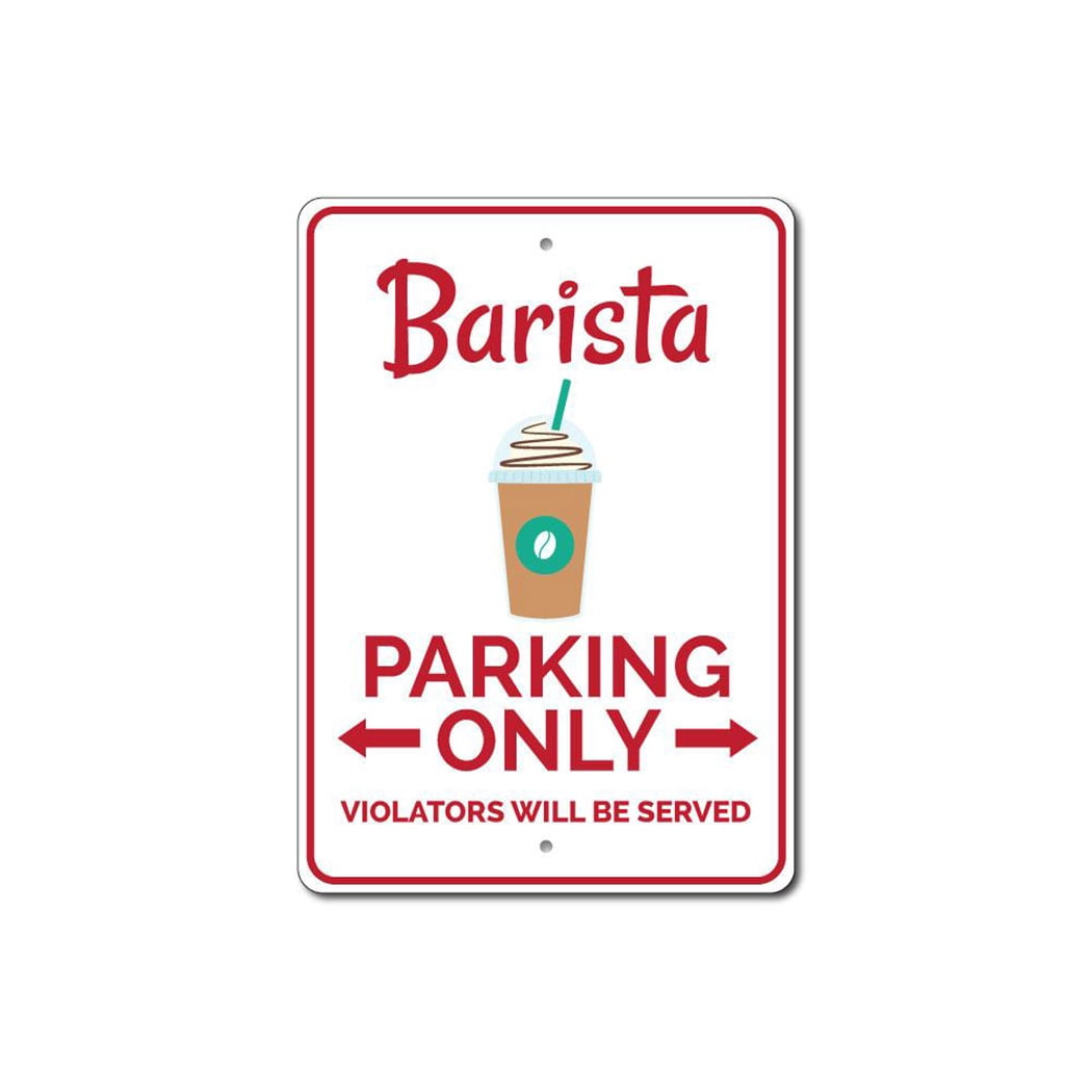 Barista Parking Sign, Barista Sign, Barista Sign, Barista Home Decor ...