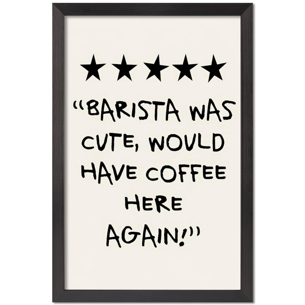 Barista Rating Coffee Print Funny Coffee Bar Poster Kitchen Wall Art ...