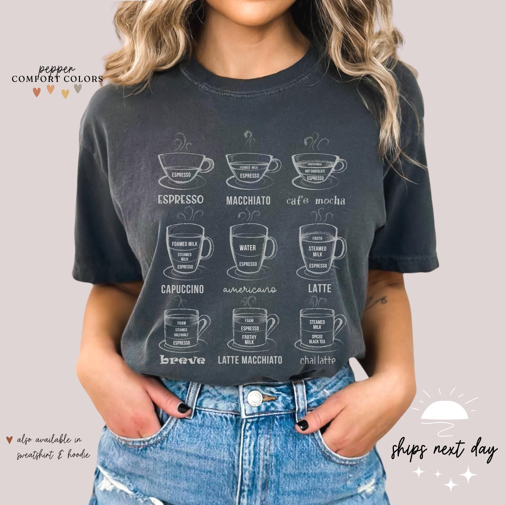 Barista Shirt Barista Crewneck TShirt Mocha Shirt Latte Shirt Espresso ...