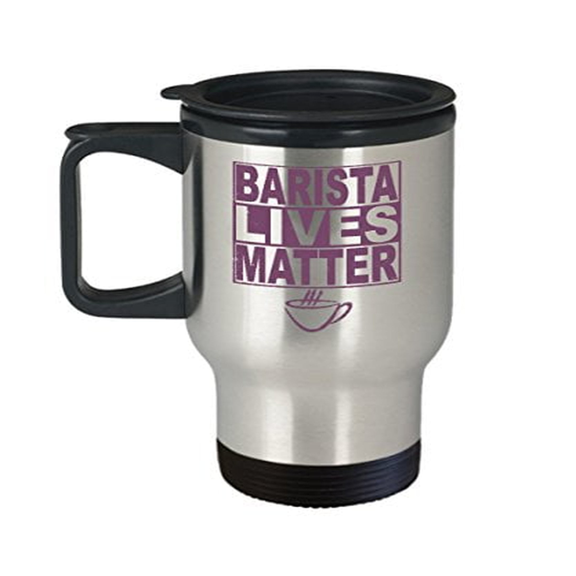 14 oz Stainless Steel Barista Travel Mug - Lives Matter Coffee Maker ...