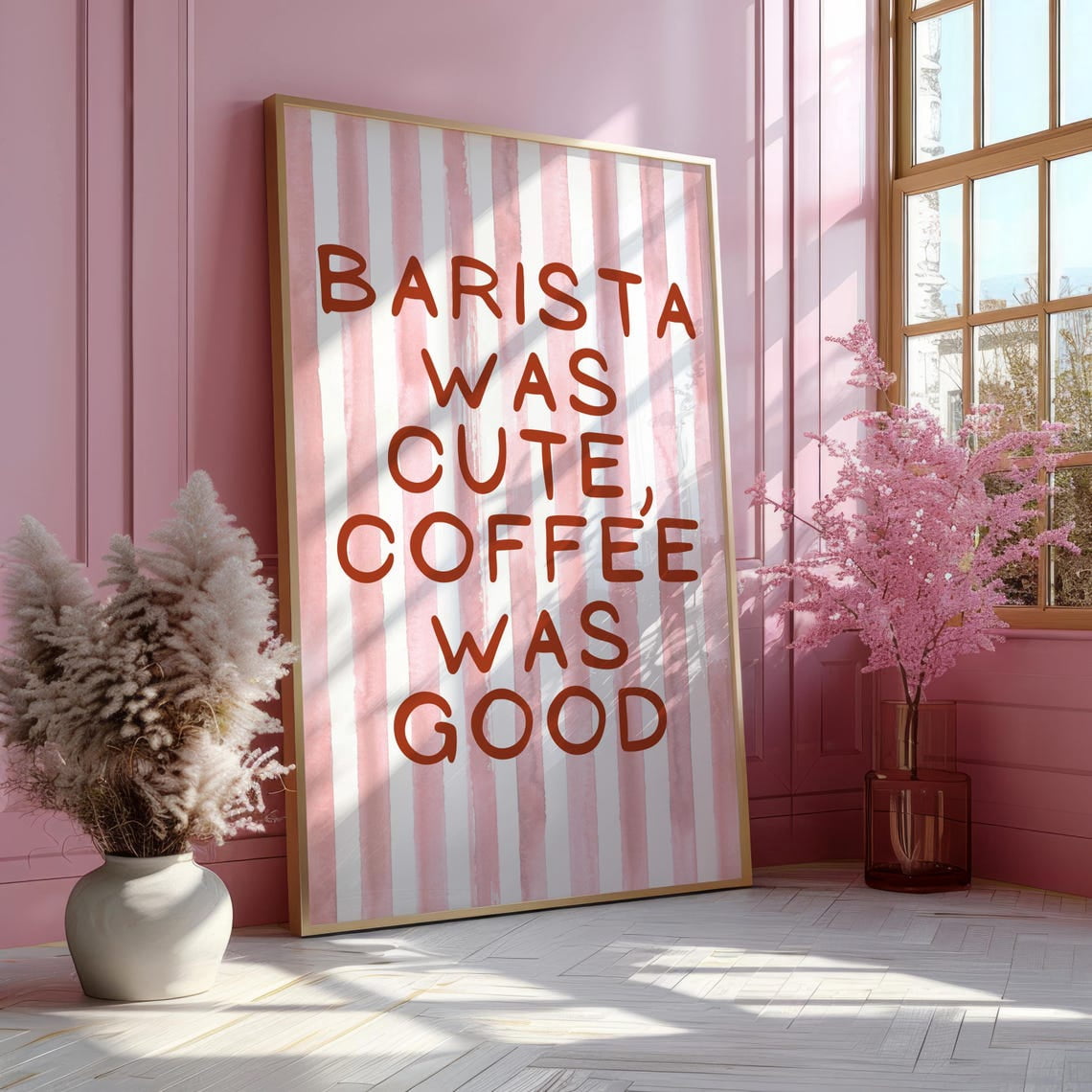 Barista Was Cute T-Shirt Coffee Review Poster Station Decor Retro ...