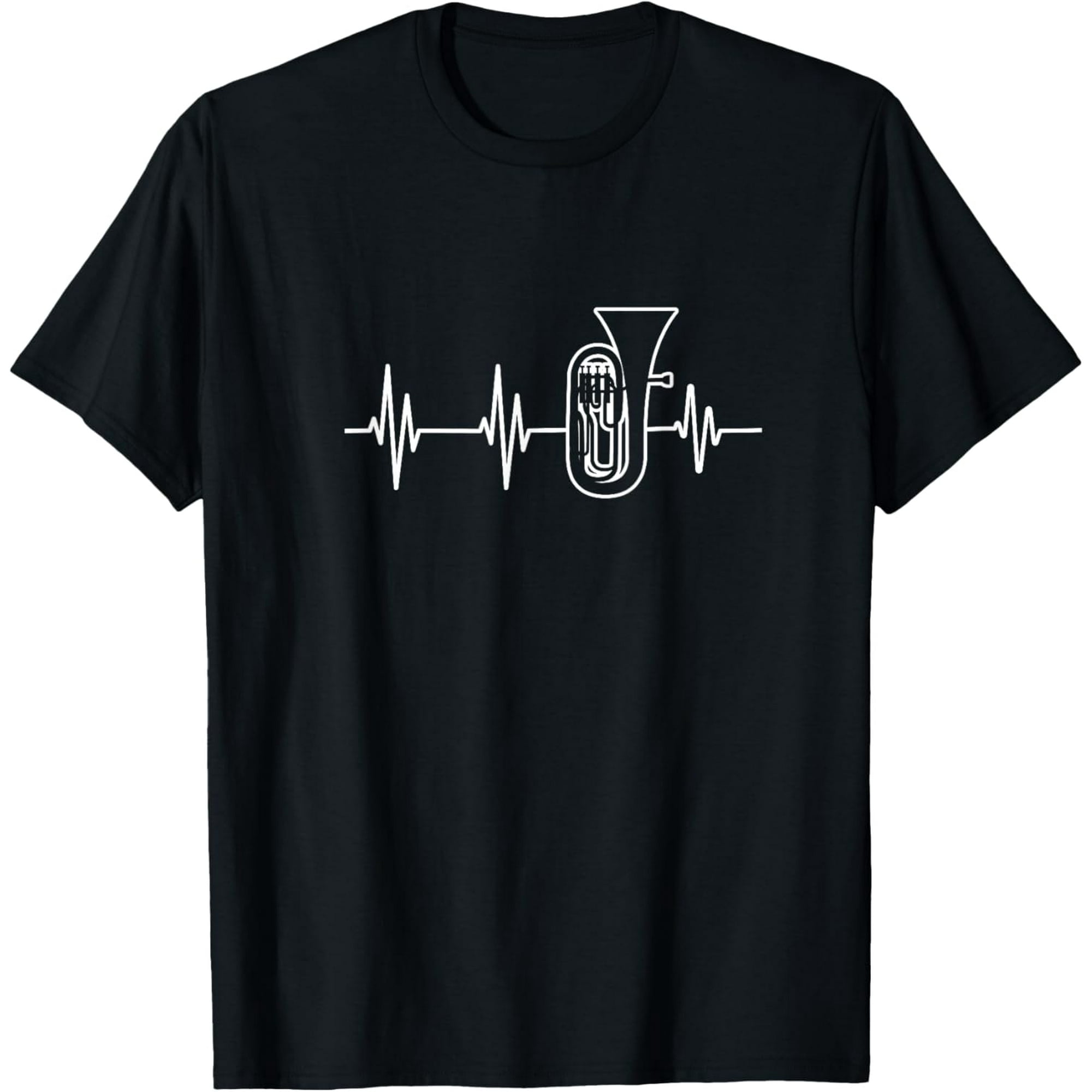Baritone Heartbeat Funny Euphonium Player Marching Band T-Shirt ...