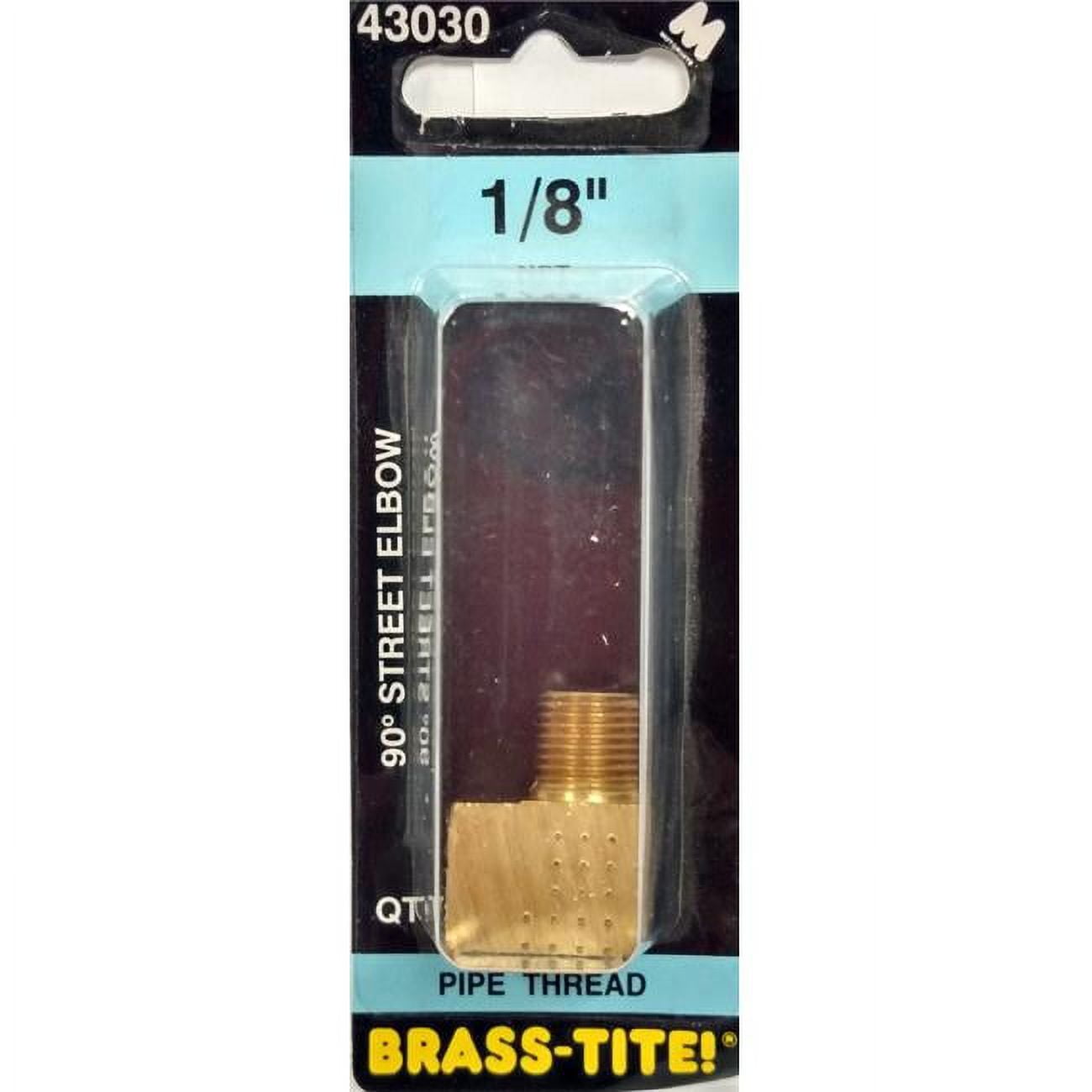 Barjan 07443030 0.125 in. Street Elbow Pipe Fitting, Brass - Walmart.com