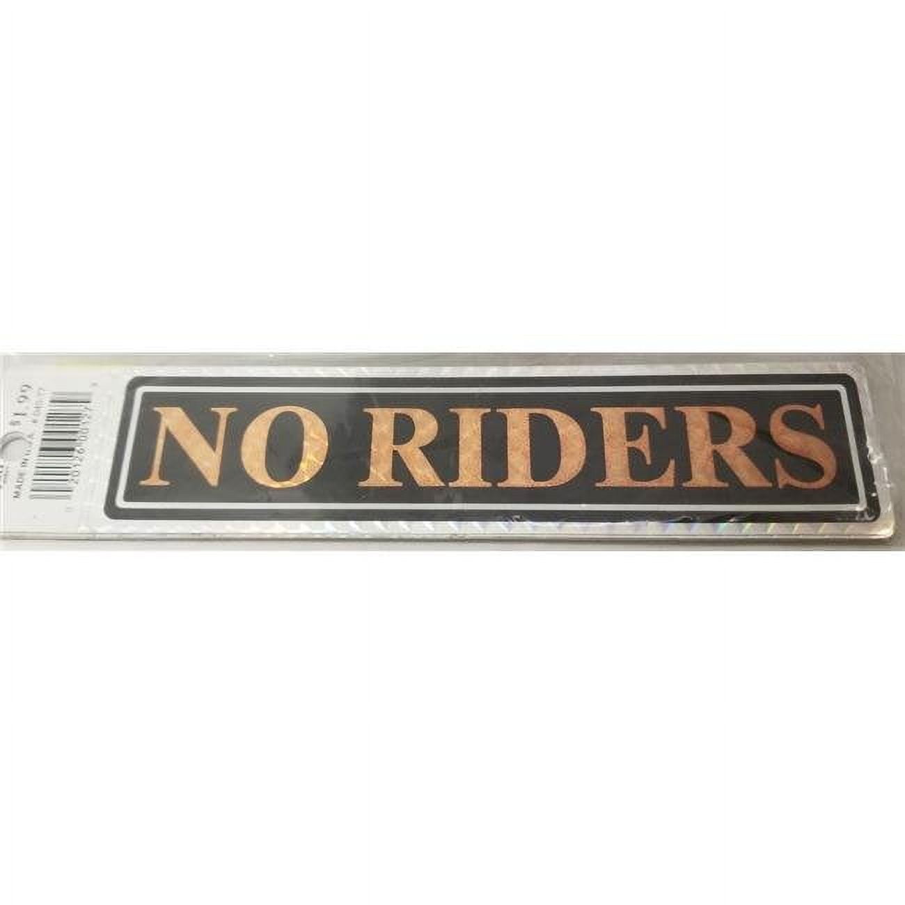 Barjan 4577 No Rider Gold Truck Sign, Pack of 12 - Walmart.com