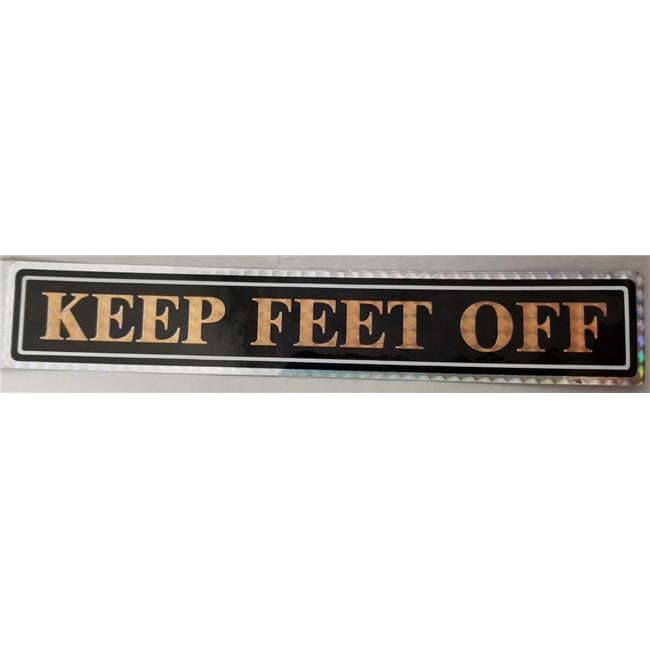 Barjan 4579 Keep Feet Off Gold Truck Sign, Each - Walmart.com