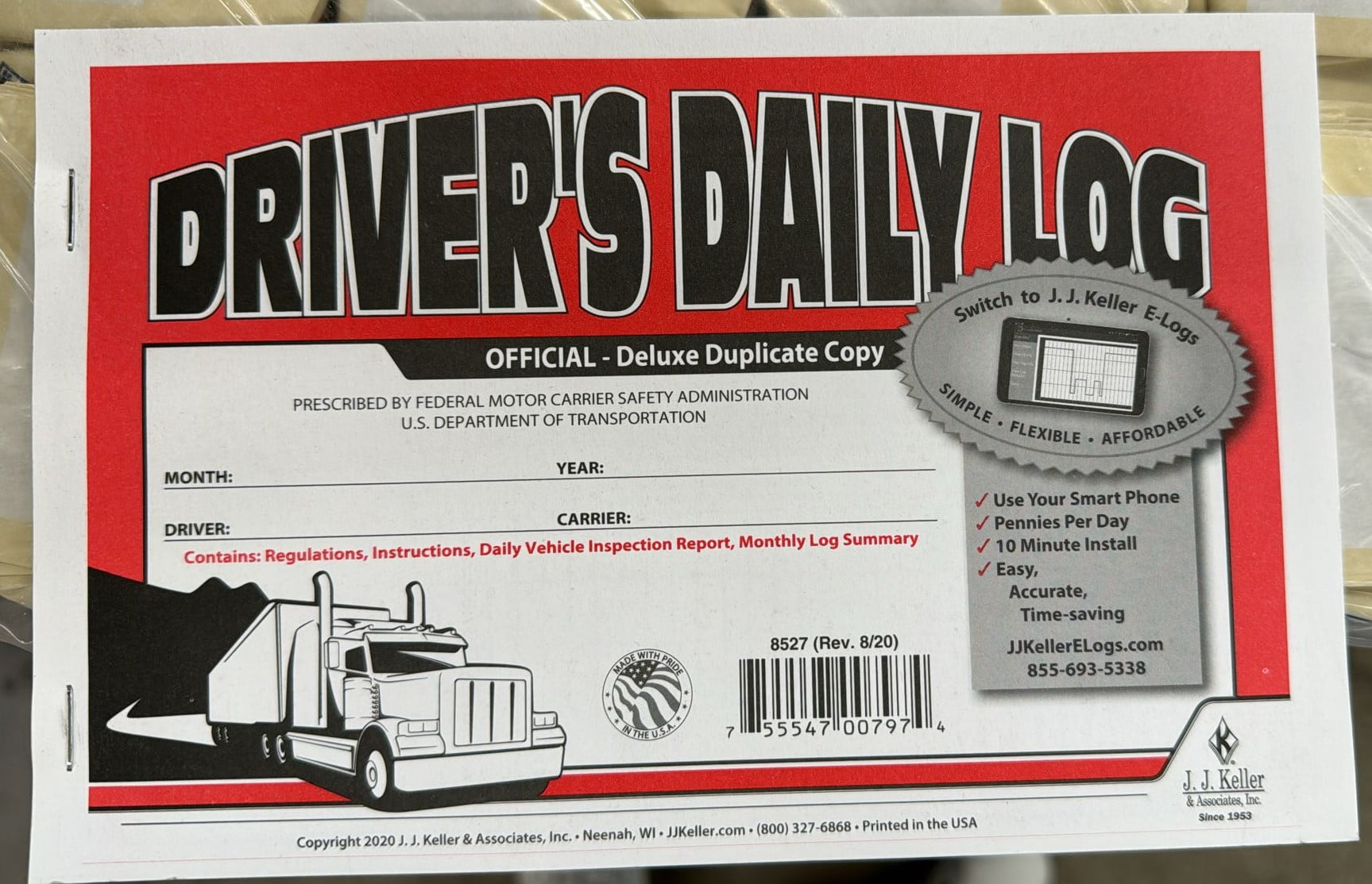 Barjan, Drivers 2-Copy Log Book, Count 1 - Travel Supplies / Grab ...