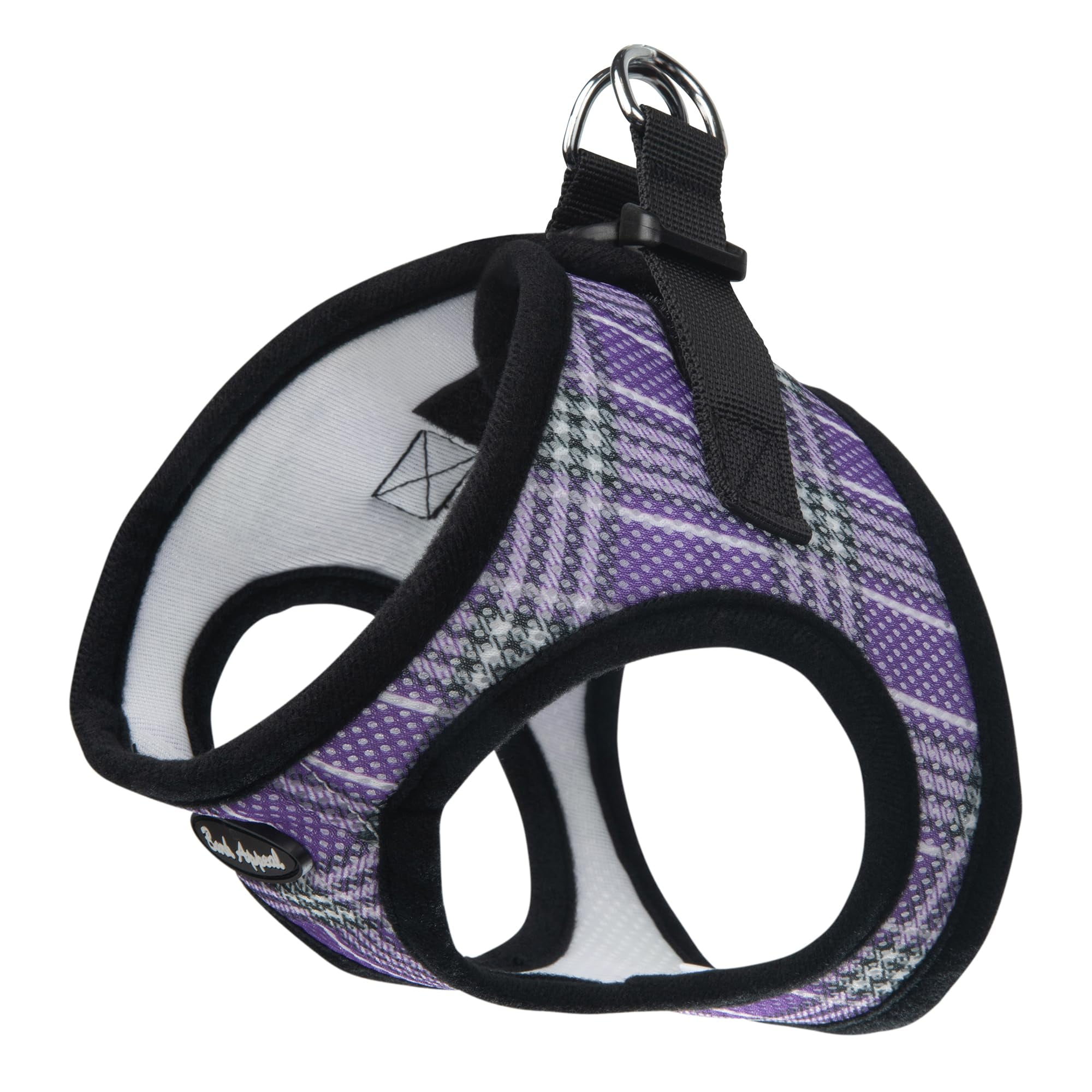 Bark Appeal Lavender Plaid DHF10 Step-in Dog Harness for Small-Medium ...