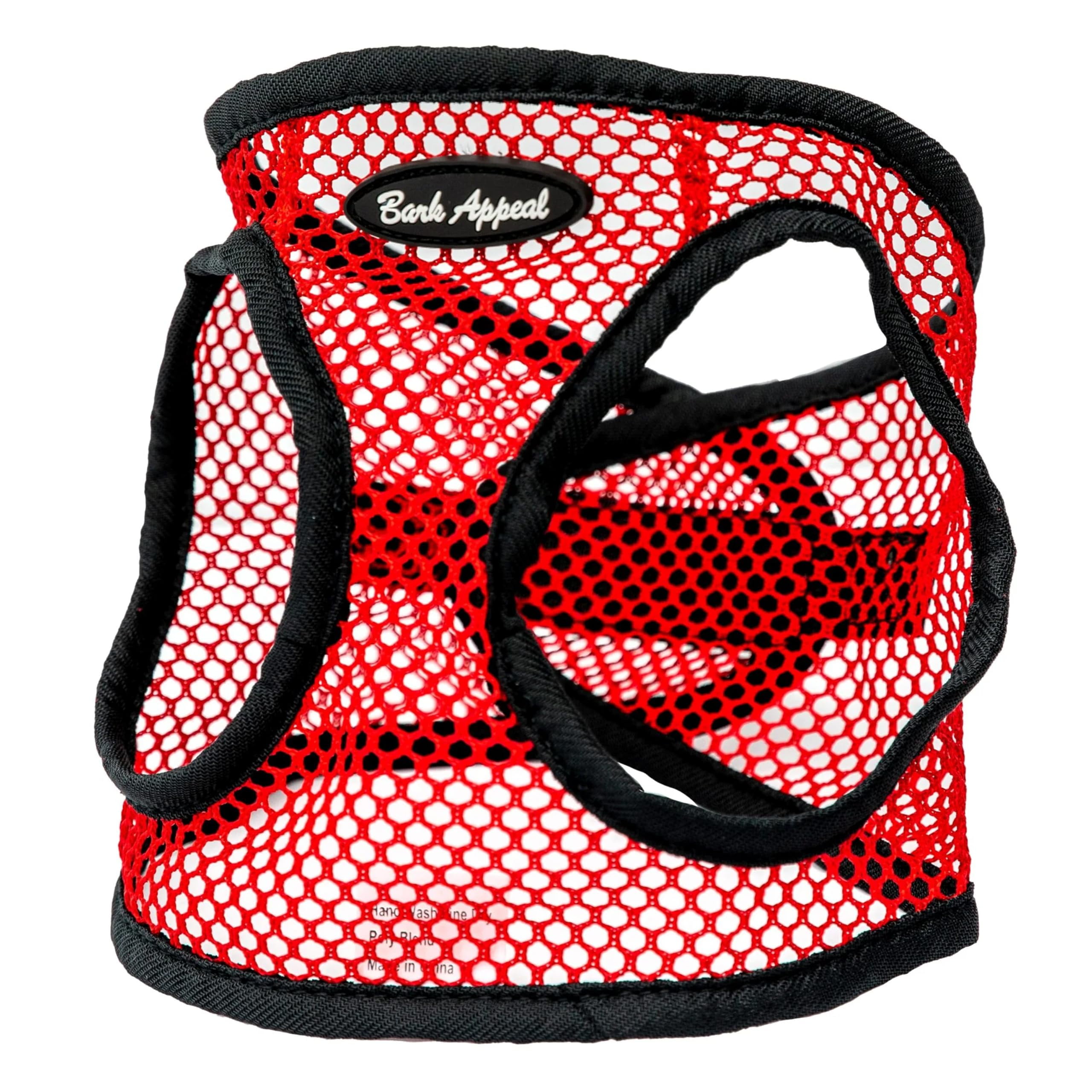 Bark Appeal Red Netted Step-in Dog Harness for Small-Medium Pets ...