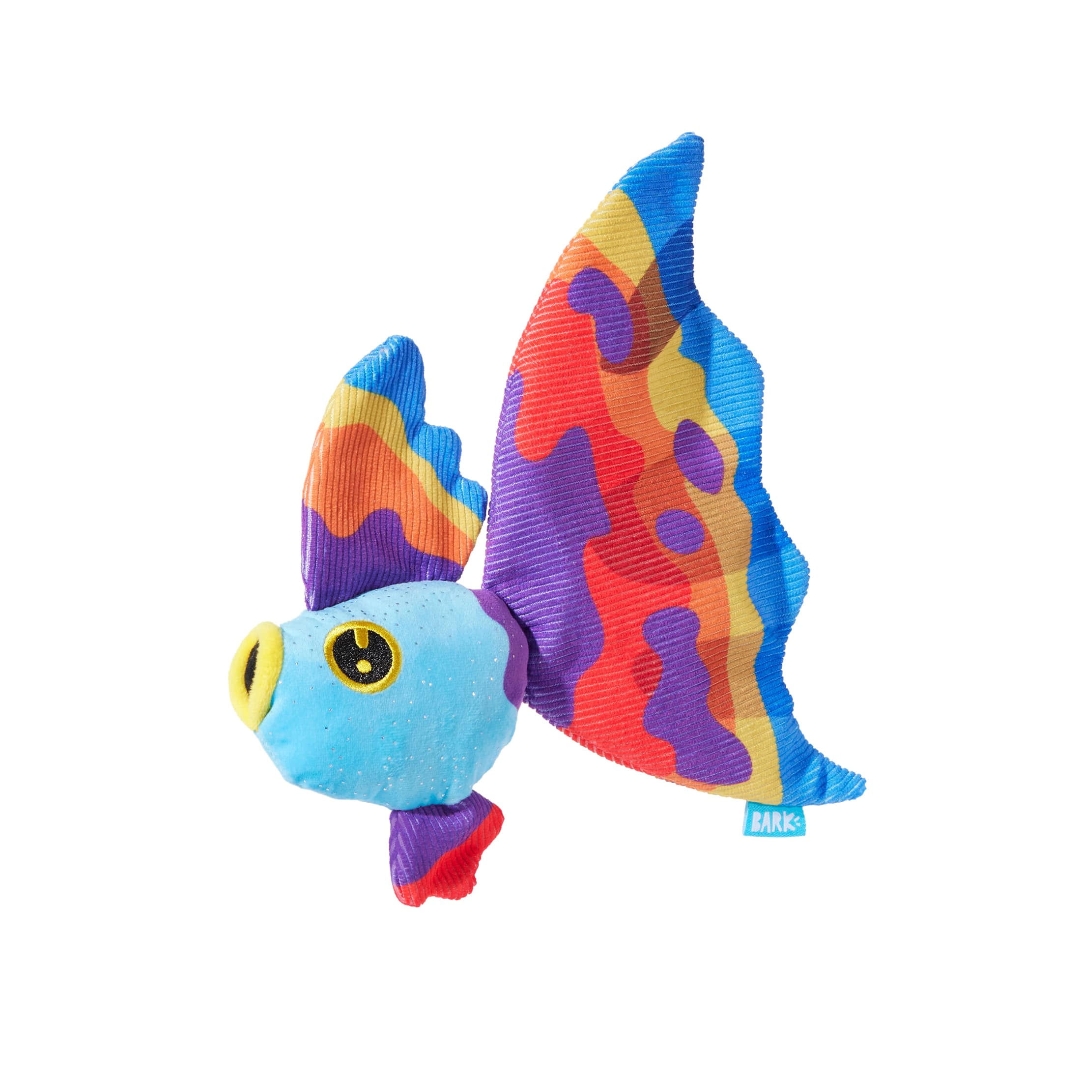 BARK Betta Betty Beta Fish Multi-Colored Plush Dog Toy, for Extra Small ...