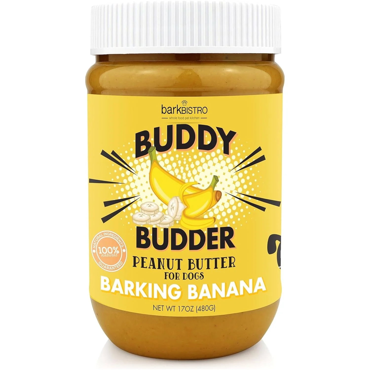 Bark Bistro Barking Banana Buddy Budder 100% Natural Dog Peanut Butter ...