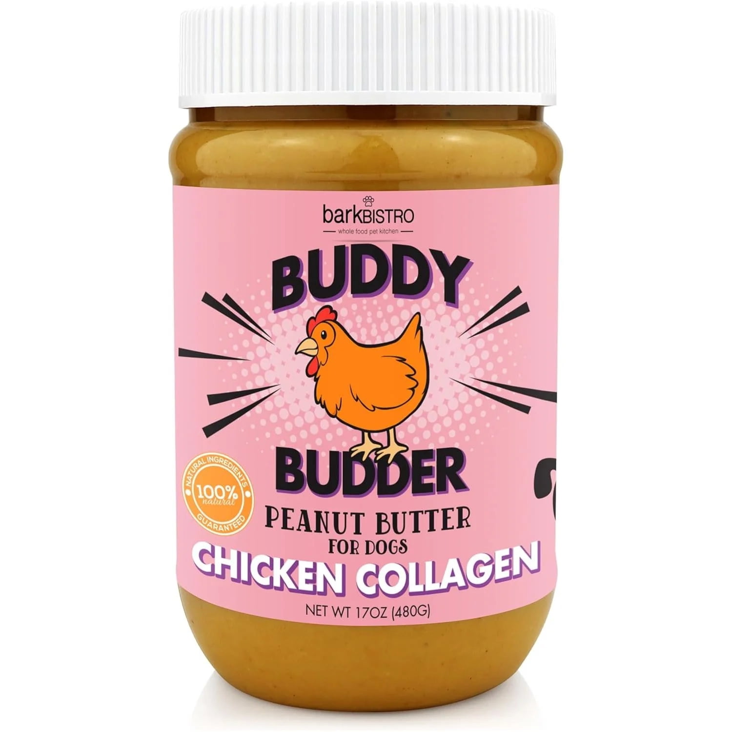 Bark Bistro Chicken Collagen Buddy Butter ,100% Natural Dog Peanut ...