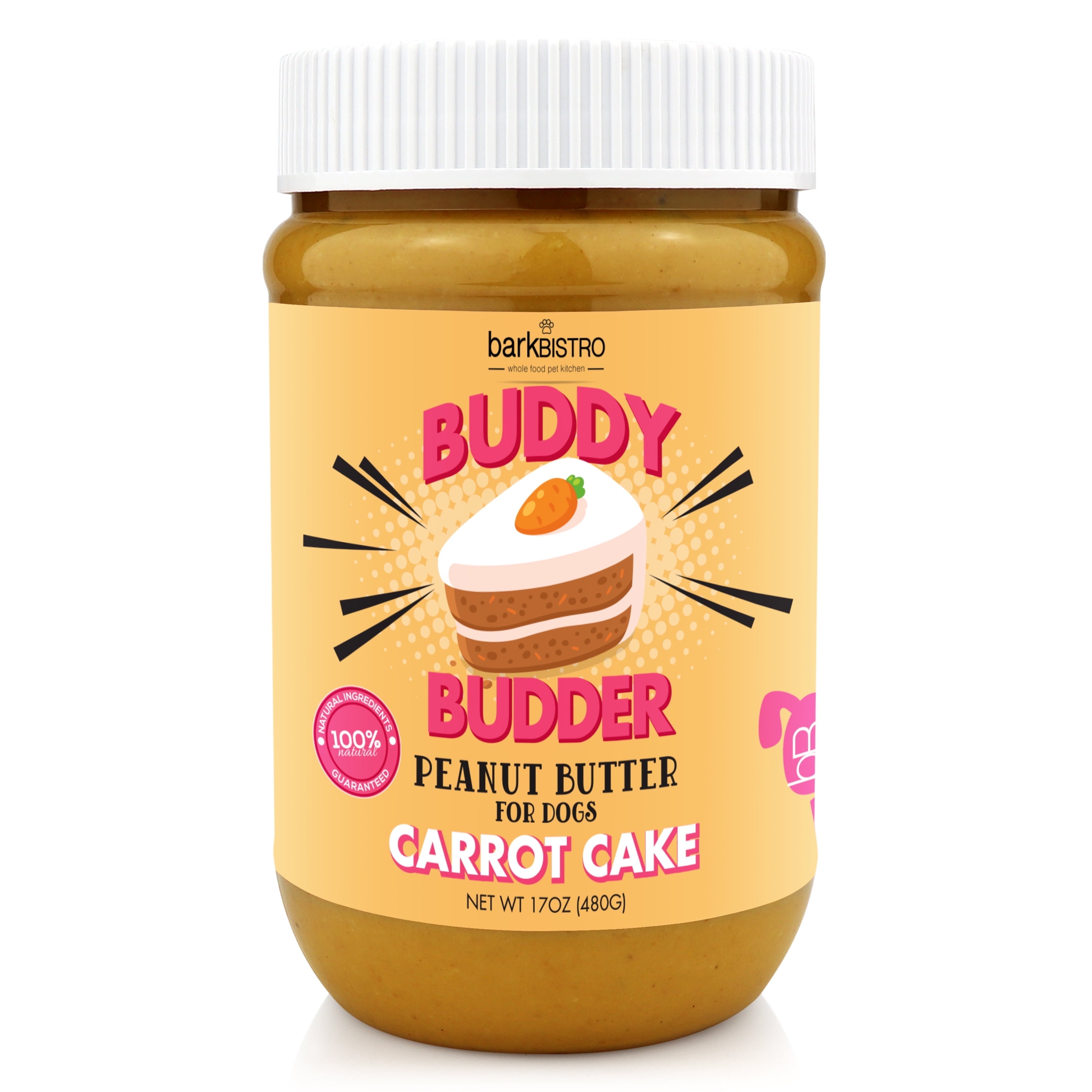 Bark Bistro Dog Peanut Butter - Carrot Cake Buddy Budder, All Natural ...