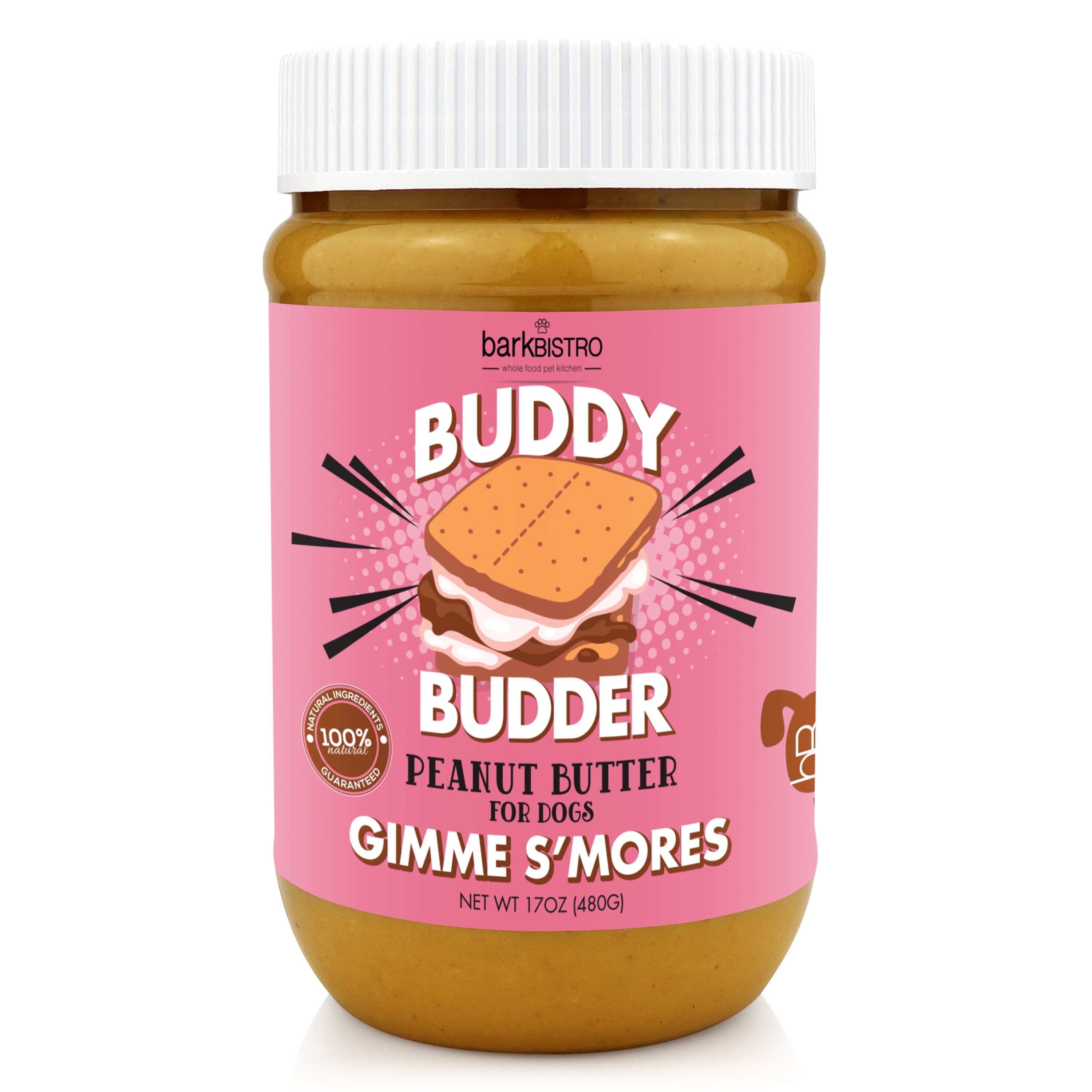 Bark Bistro Dog Peanut Butter - Gimme S'more Buddy Budder, All Natural ...