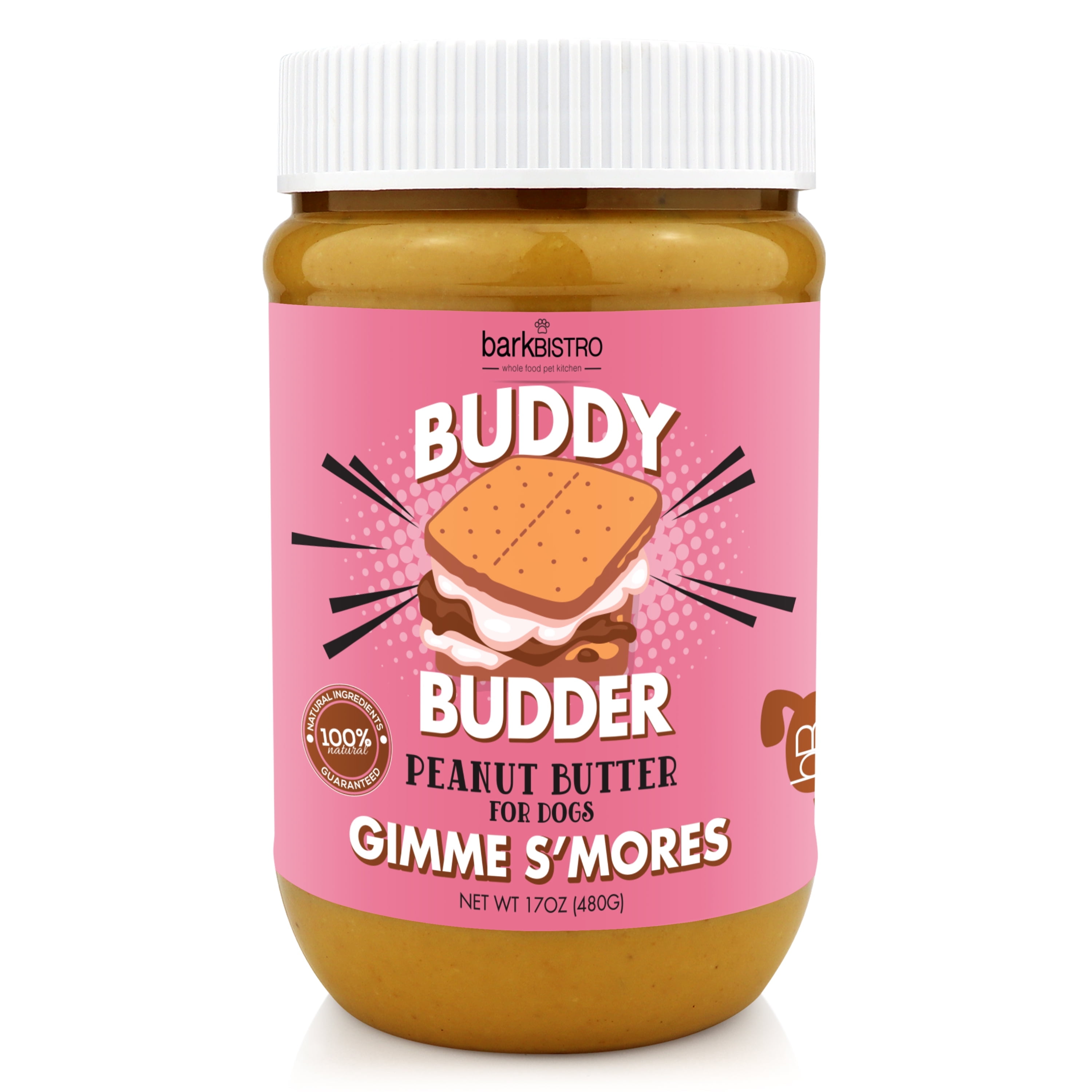 Bark Bistro Dog Peanut Butter - Gimme S'more Buddy Budder, All Natural ...