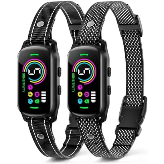 Bark Collar, 2 Pack Dog Bark Collar for Large Medium Small Dogs ...