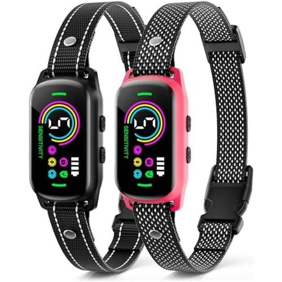 Bark Collar, 2 Pack Dog Bark Collar for Large Medium Small Dogs, Rechargeable Dog Bark Deterrent ...