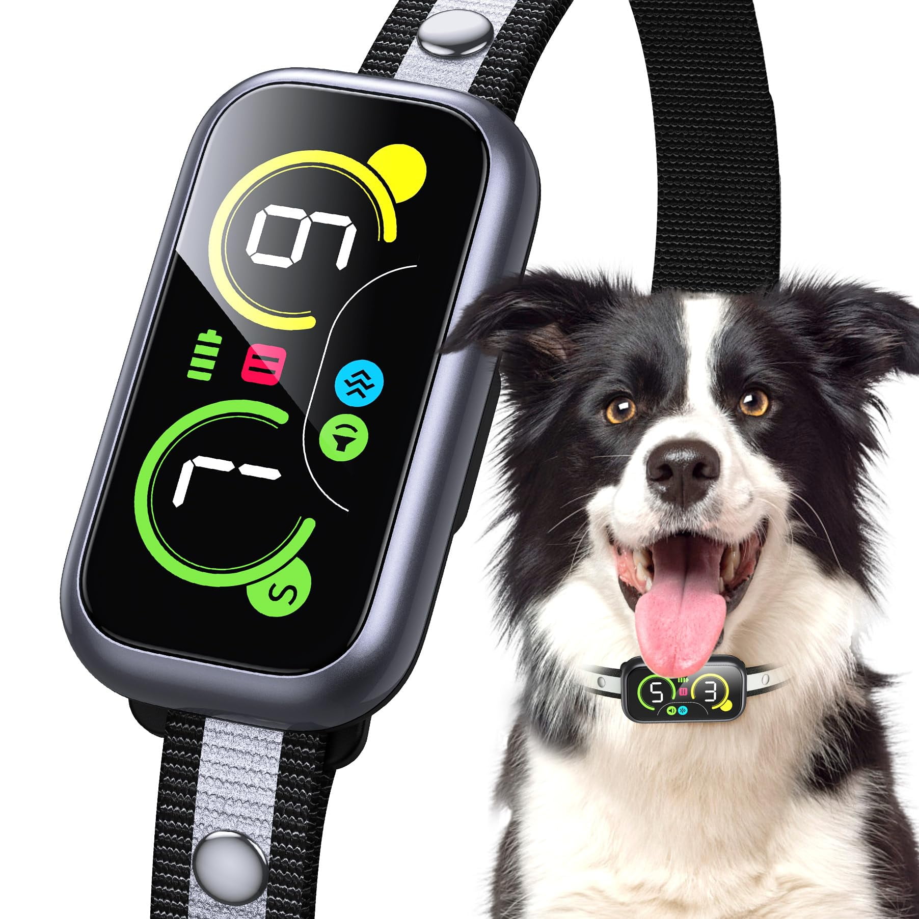 Bark Collar, Dog Bark Collar for ATT1Large Medium Dogs, Smart Barking Collar, Effective Anti ...