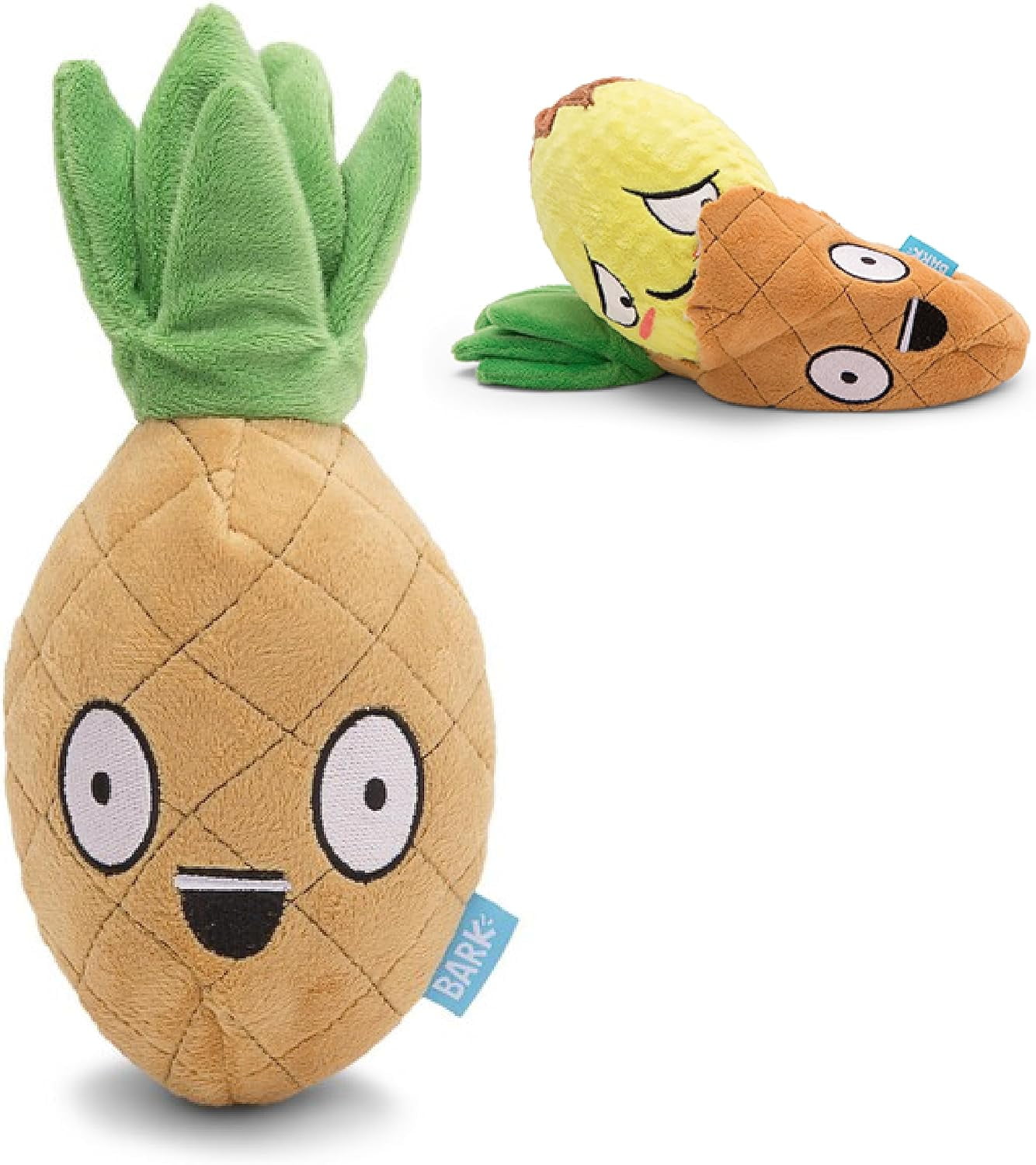 Bark Dog Toy Penny The Pineapple 2 in 1 Squeaky Plush Toy For Dogs, Rip ...