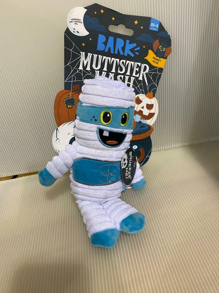 Bark Muttster Mash Bloody Mummy Ache Dog Toy Plush Squeeze Halloween ...