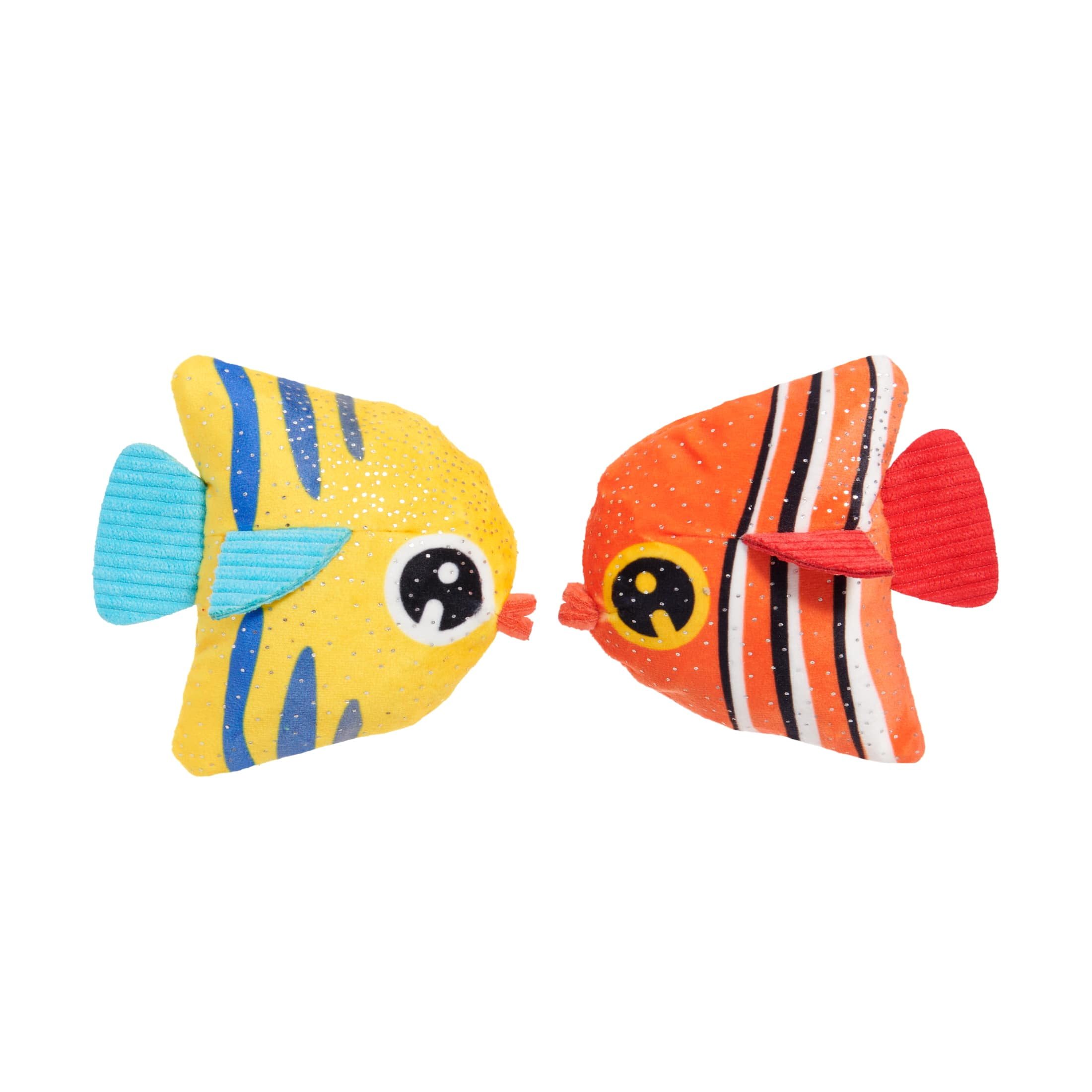 BARK O-Fish-ial Couple Tropical Fish 2-Piece Plush Squeaky Dog Toy ...