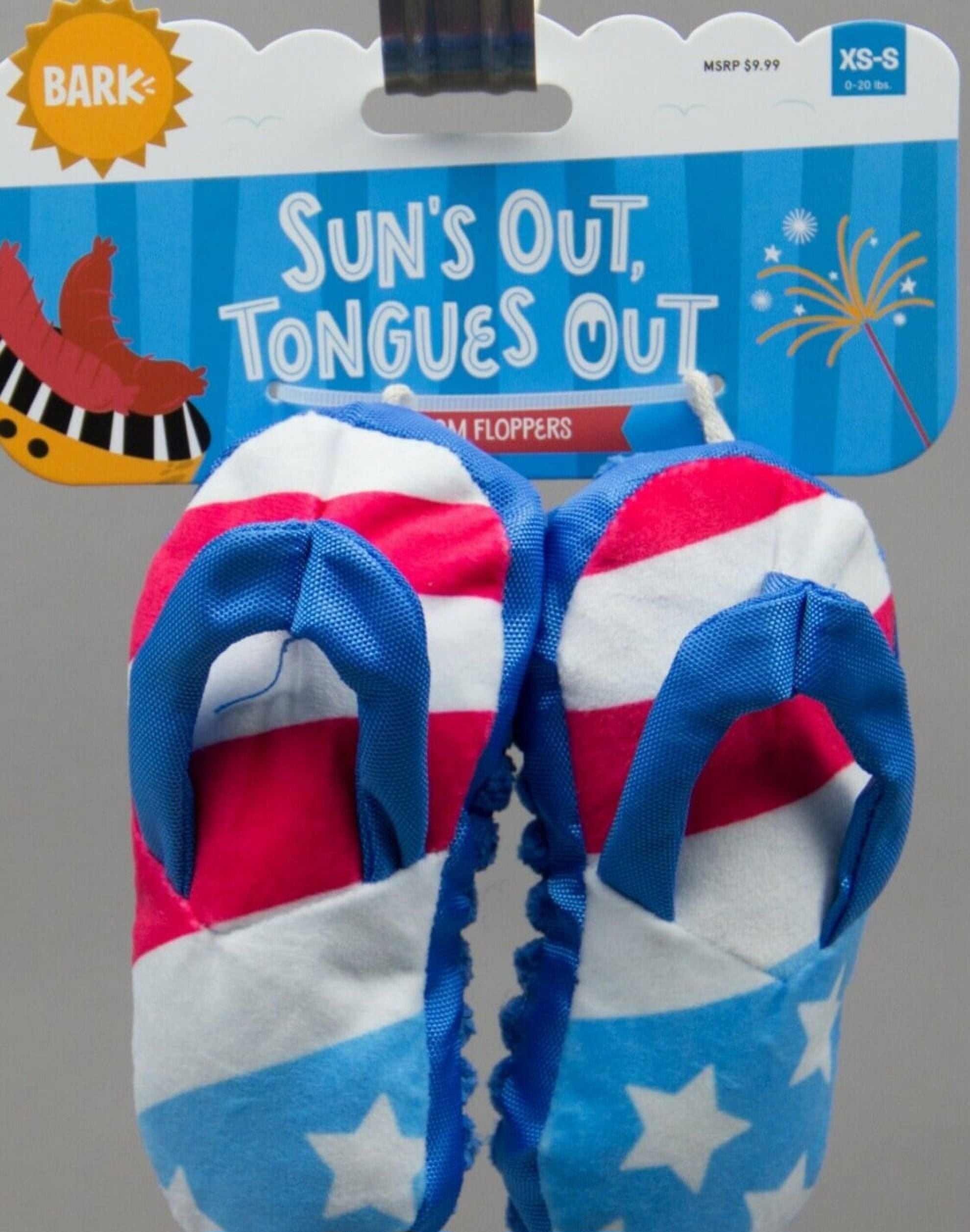 Bark Sun’s Out Tongues Out Freedom Floppers Dog Squeaker Toy XS/S 0-20 ...