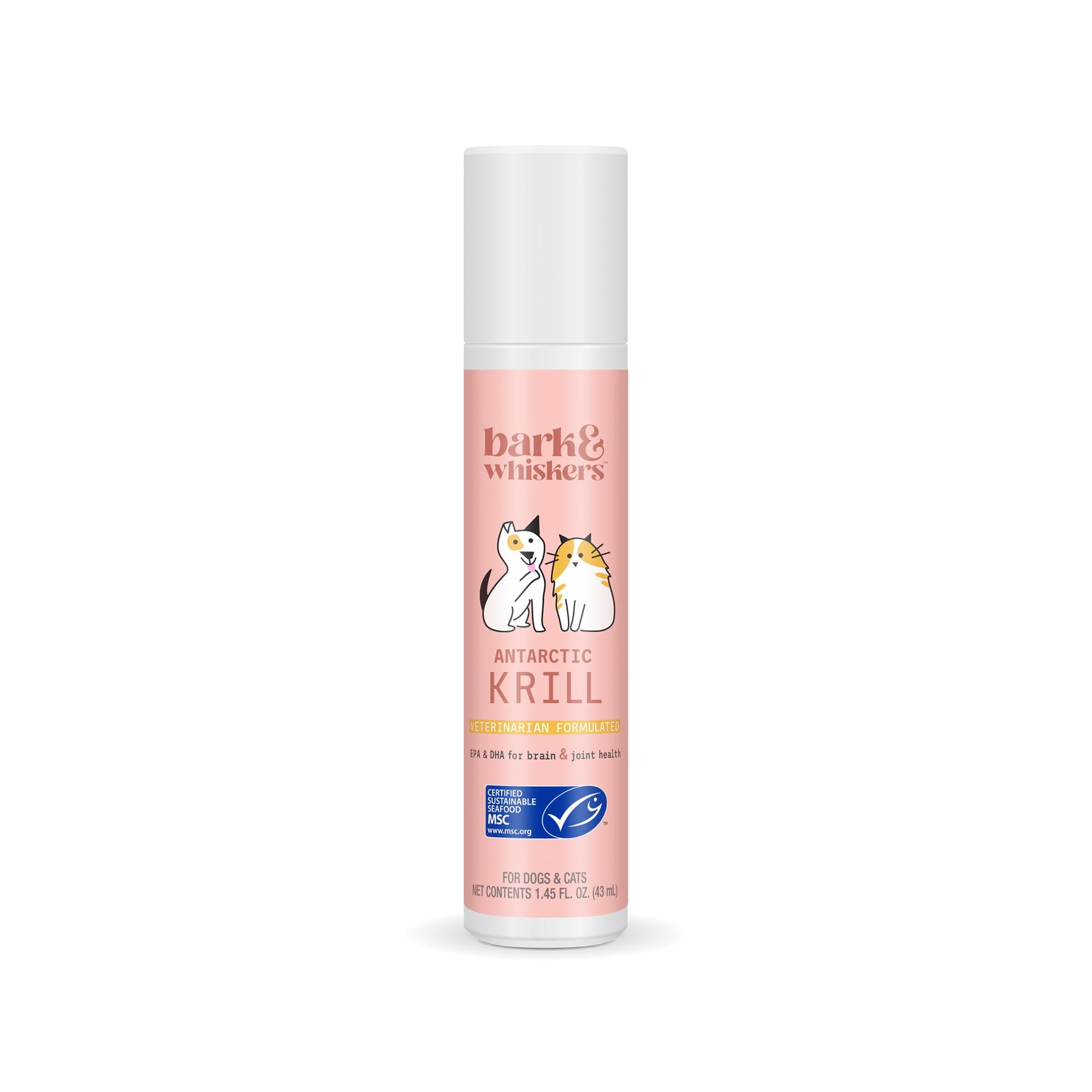 Bark & Whiskers Antarctic Krill Oil Liquid Pump, 1.45 Fl. Oz. (186 ...