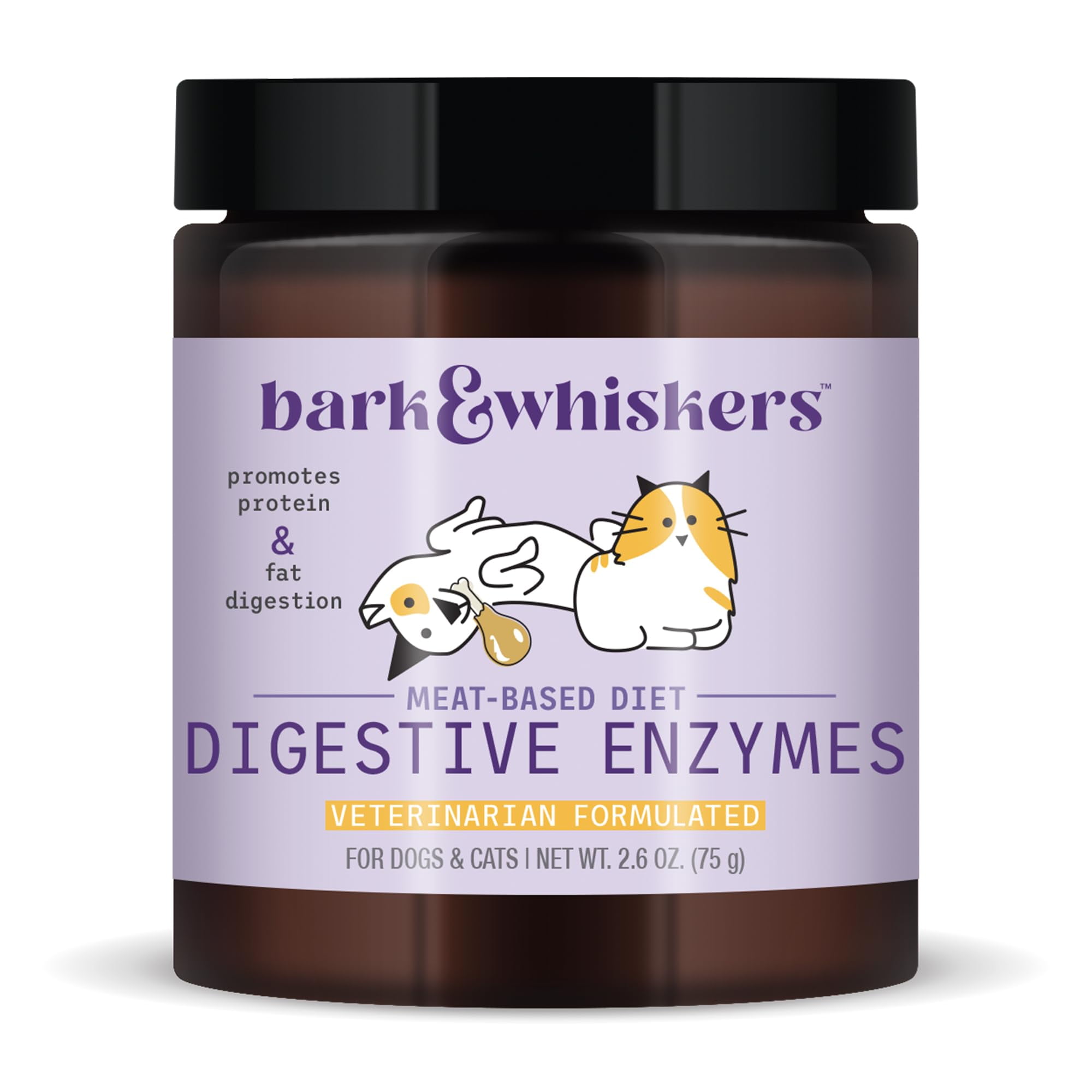 Bark & Whiskers Digestive Enzymes Meat-Based Diet for Dogs & Cats, 2.6 ...