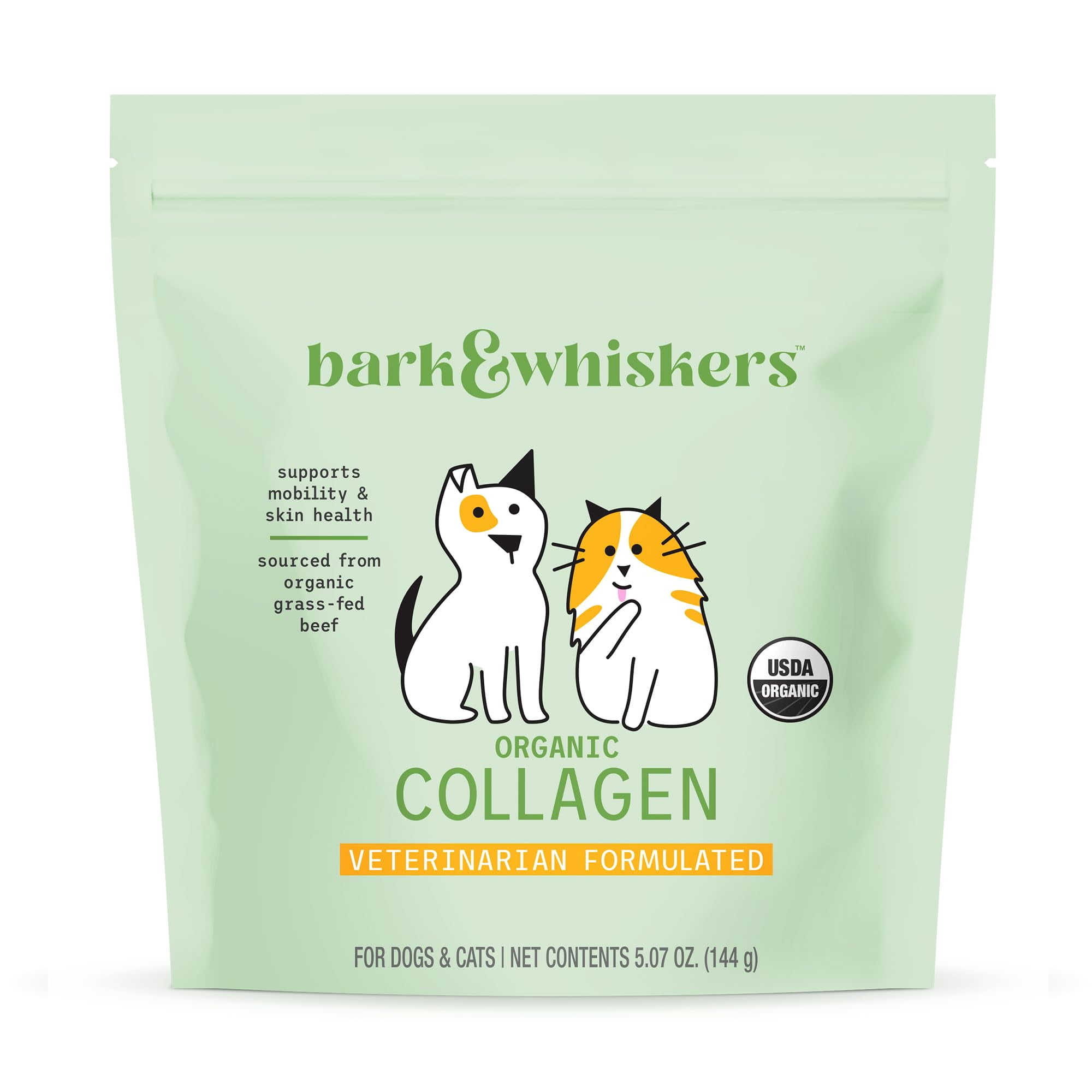 Bark & Whiskers Organic Collagen for Dogs & Cats, 5.07 oz. (144 g ...