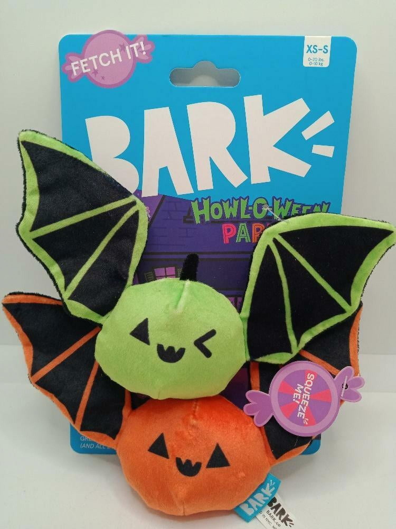 BarkBox Howl-O-Ween Party Jack-O-Bats Dog Toy XS-S - Walmart.com