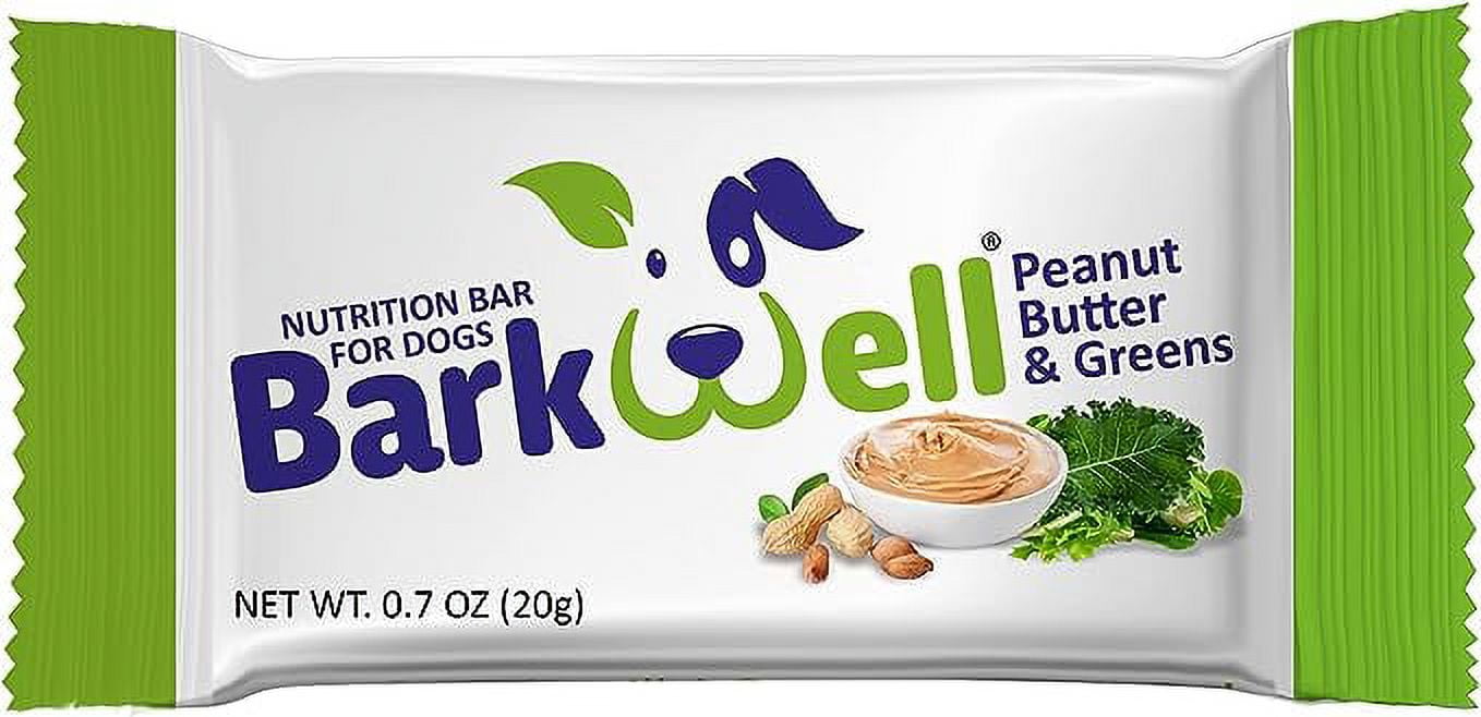 BarkWell Peanut Butter Nutrition Bar For Dogs Greens (16 Count ...