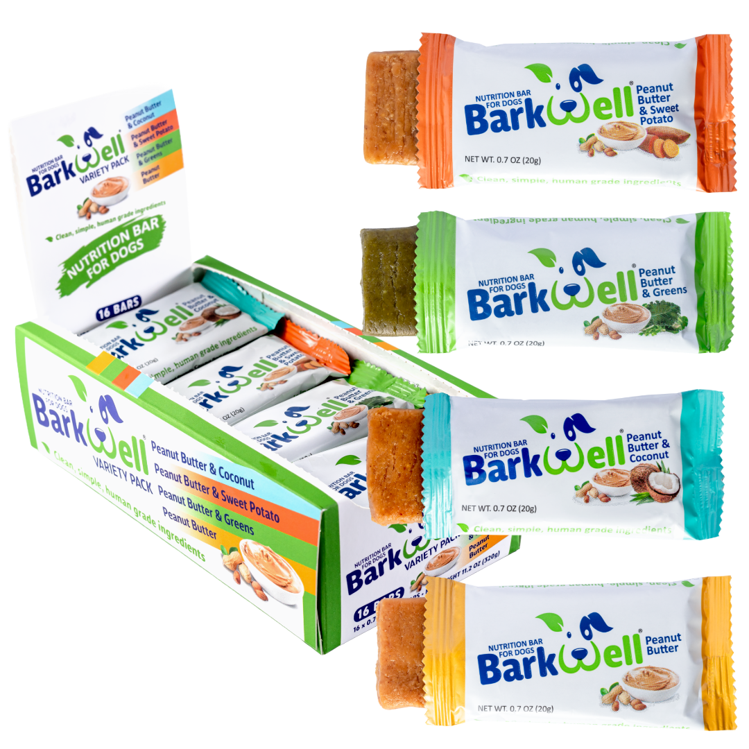 BarkWell Peanut Butter Nutrition Bar For Dogs Variety Pack (16 Count ...