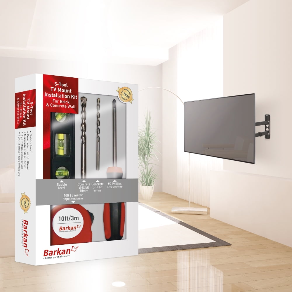 Barkan Installation Kit for TV Mounts Brick & Concrete Walls - 5-Tools ...