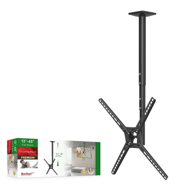 Free Shipping! Barkan Long TV Ceiling Mount 29 - 65 inch Full Motion ...