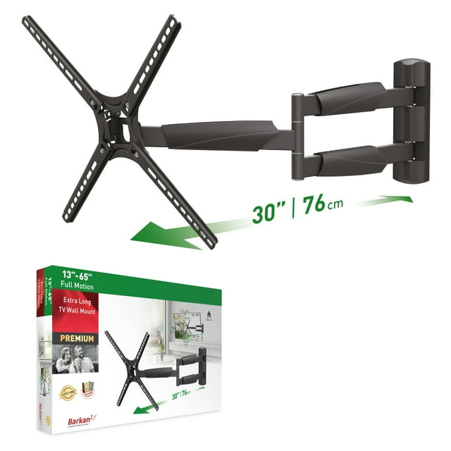 Barkan Full Motion Tilt & Swivel TV Wall Mount, 13-65 inch for Flat/Curved Screen - Walmart.com