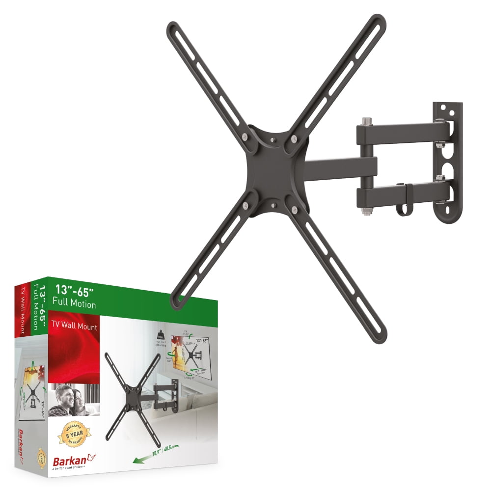 Barkan TV Wall Mount, 13 - 65 inch Full Motion Screen Bracket, Holds up ...