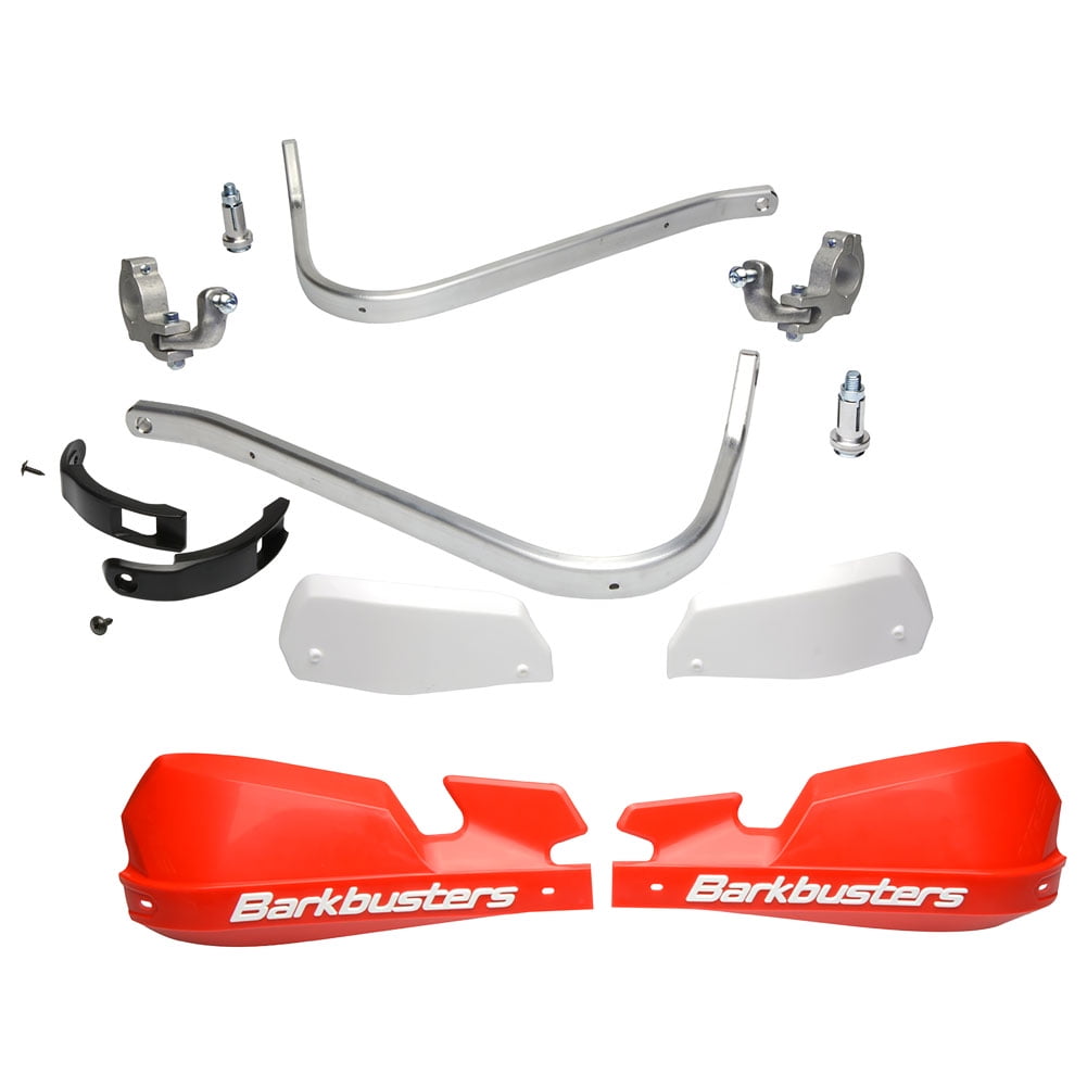 Barkbusters Universal VPS Two Point Mounted Handguard Kit Red 7/8" Bars ...