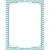 Barker Creek 8 1/2" x 11" Decorative Computer Paper Turquoise Chevron ...