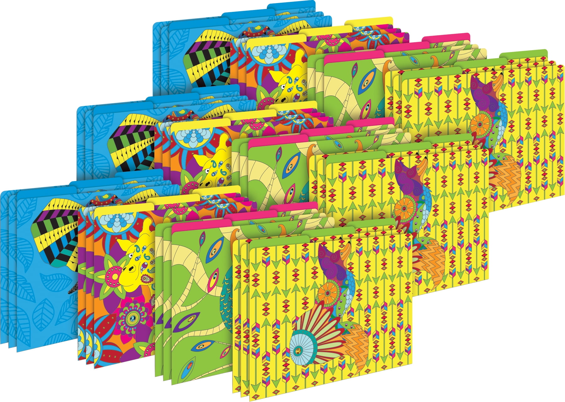 Barker Creek Bohemian Animals Letter-Size File Folders • Multi-Design ...