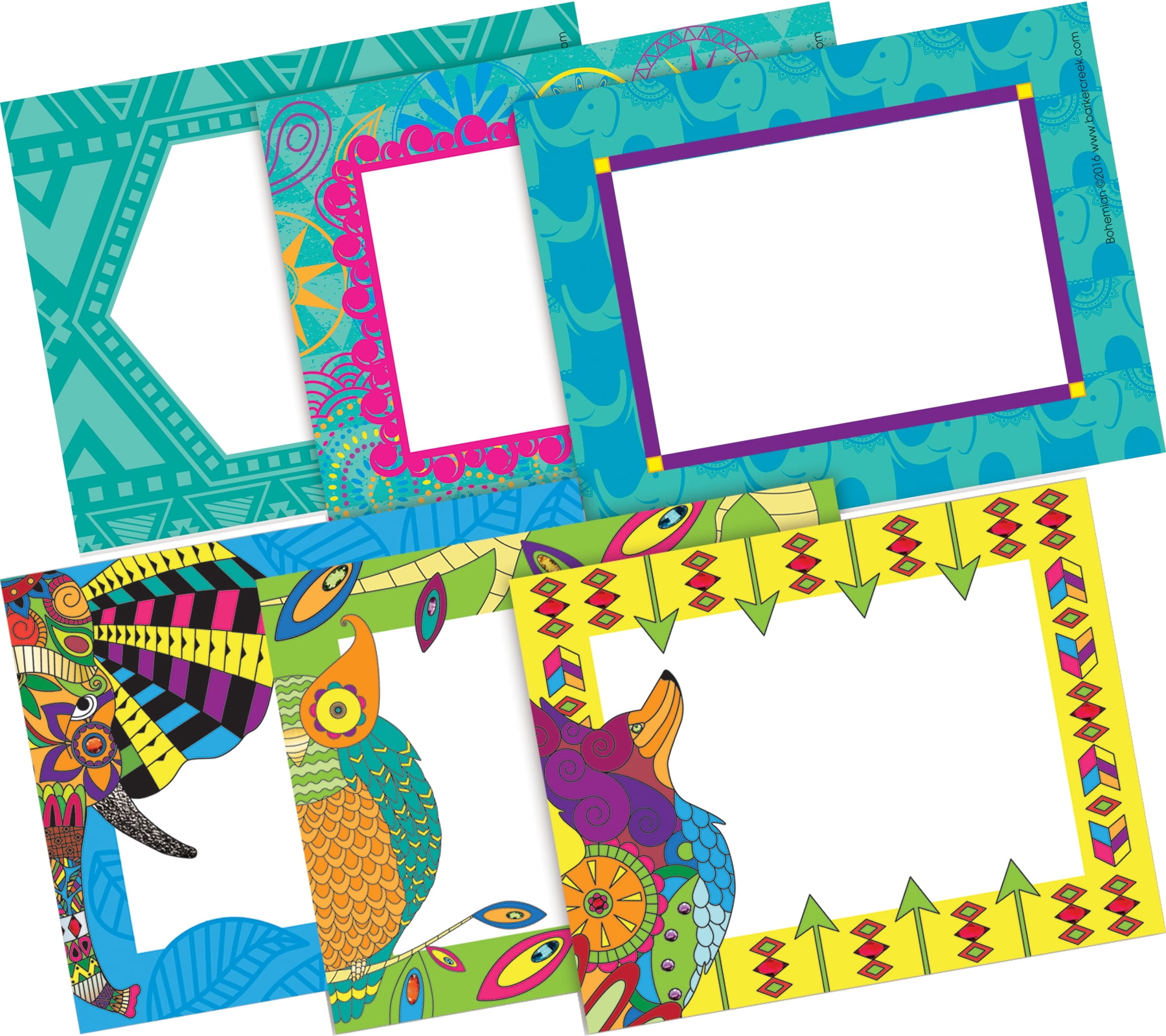 Barker Creek Bohemian & Boho Animals Name Tags Self-Adhesive Labels 3 1 ...