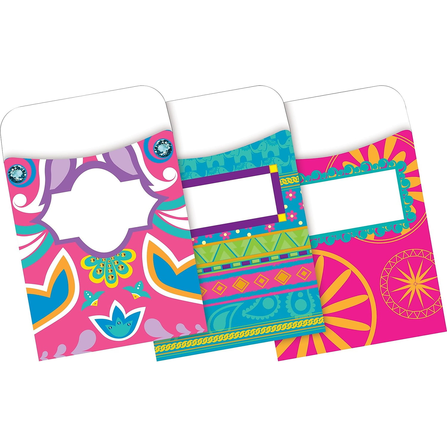 Barker Creek Bohemian Peel & Stick Library Pockets 30 Pieces Per Pack ...