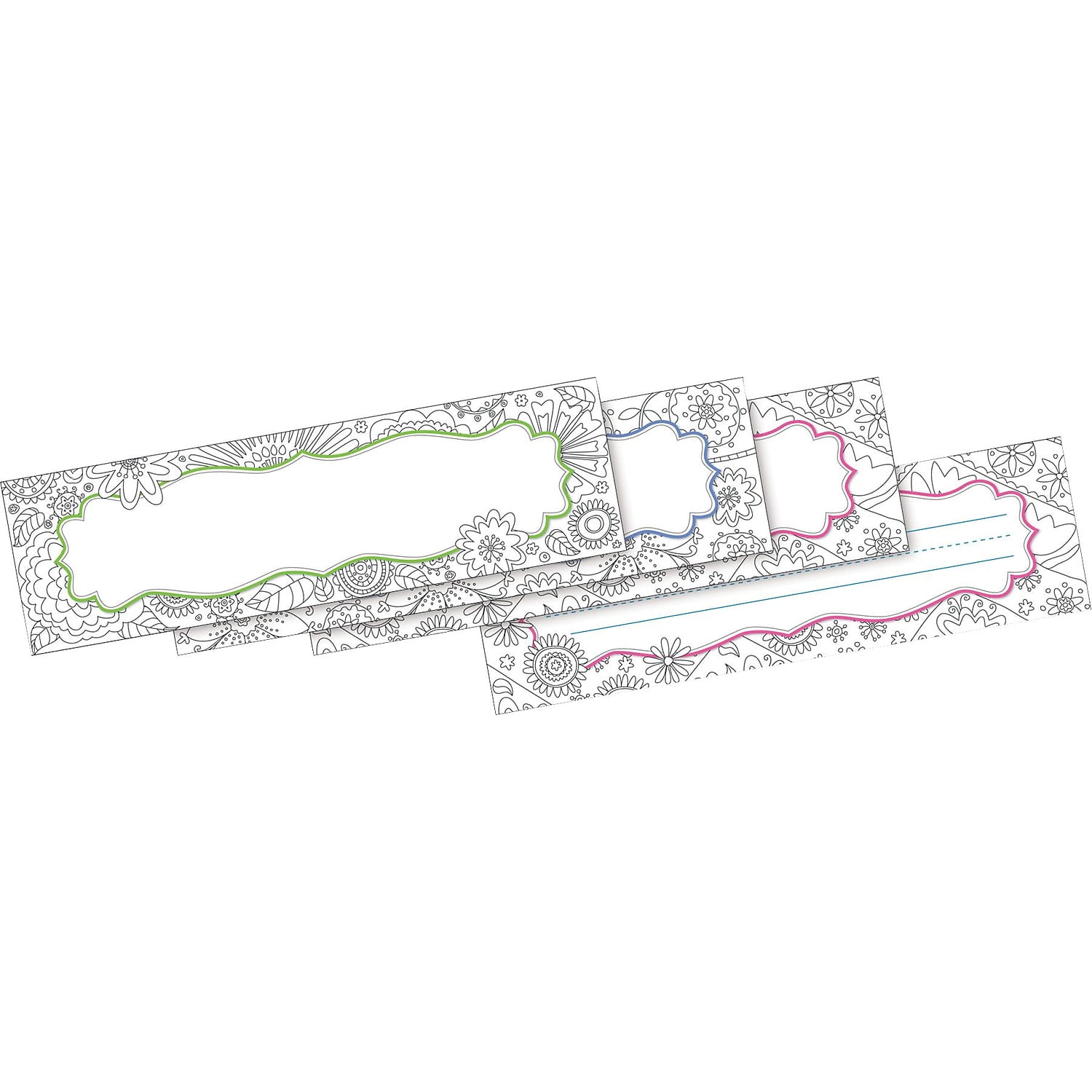 Barker Creek Color Me! In My Garden Double-Sided Name plates & Bulletin ...