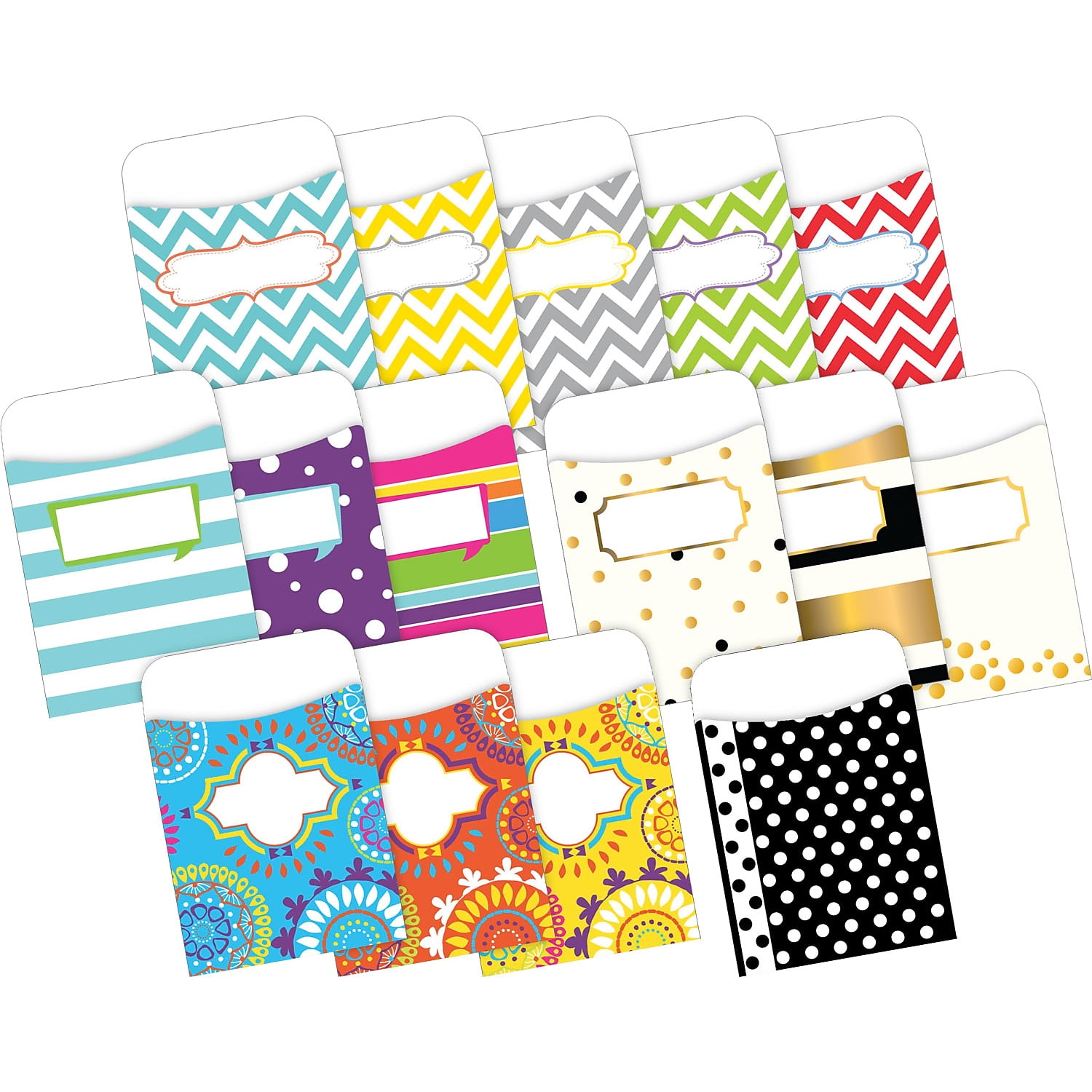 Barker Creek Curated Collection 5-Design Library Pocket Set, 3-1/2" x 5 ...