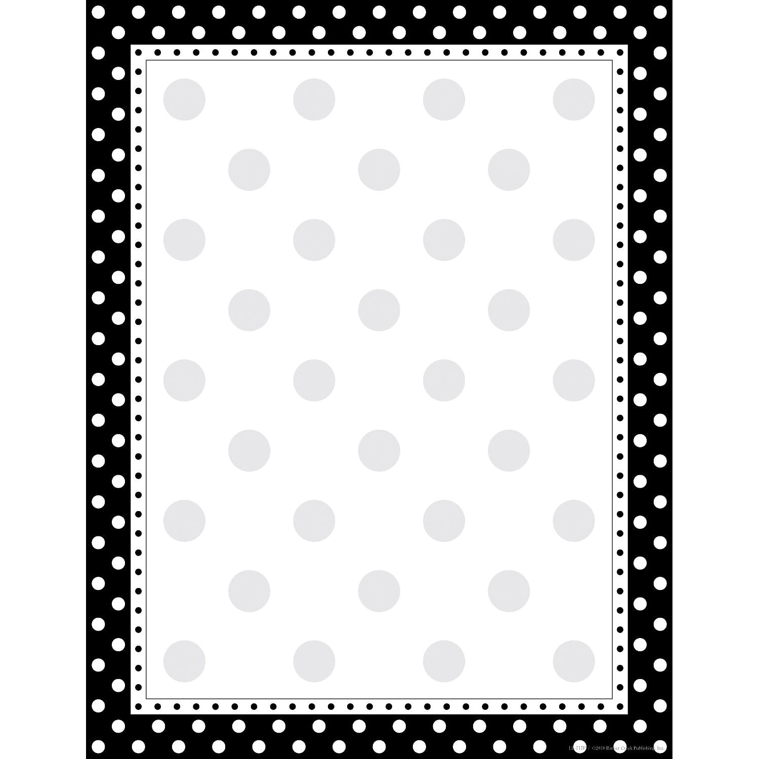 Barker Creek Designer Computer Paper, Black and White Dots, 8.5” x 11 ...
