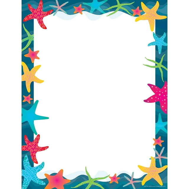 Barker Creek Designer Computer Paper, Kai Ola Starfish, 8.5” x 11 ...