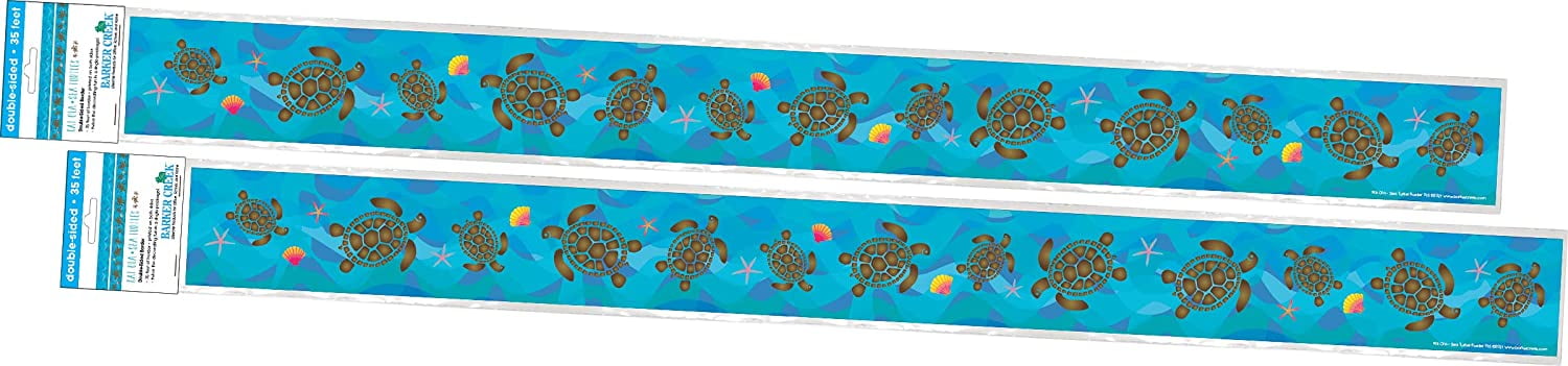 Barker Creek Double-Sided Border 2-Pack, Kai Ola Sea Turtles, Decorate ...