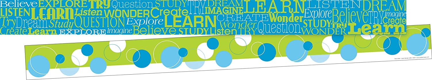 Barker Creek Double-Sided Border 2-Pack, Word Wall Learn, Decorate ...