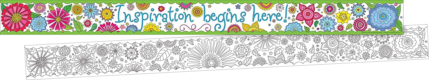 Barker Creek Double-Sided Border with Inspirational Quote, Color Me In ...