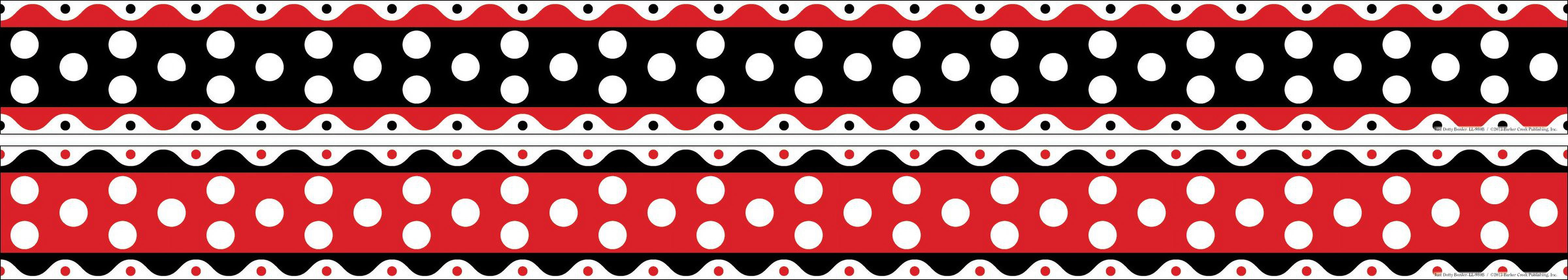 Barker Creek Double-Sided Border, Just Dotty Border for Bulletin Boards, Reception Areas, Halls ...